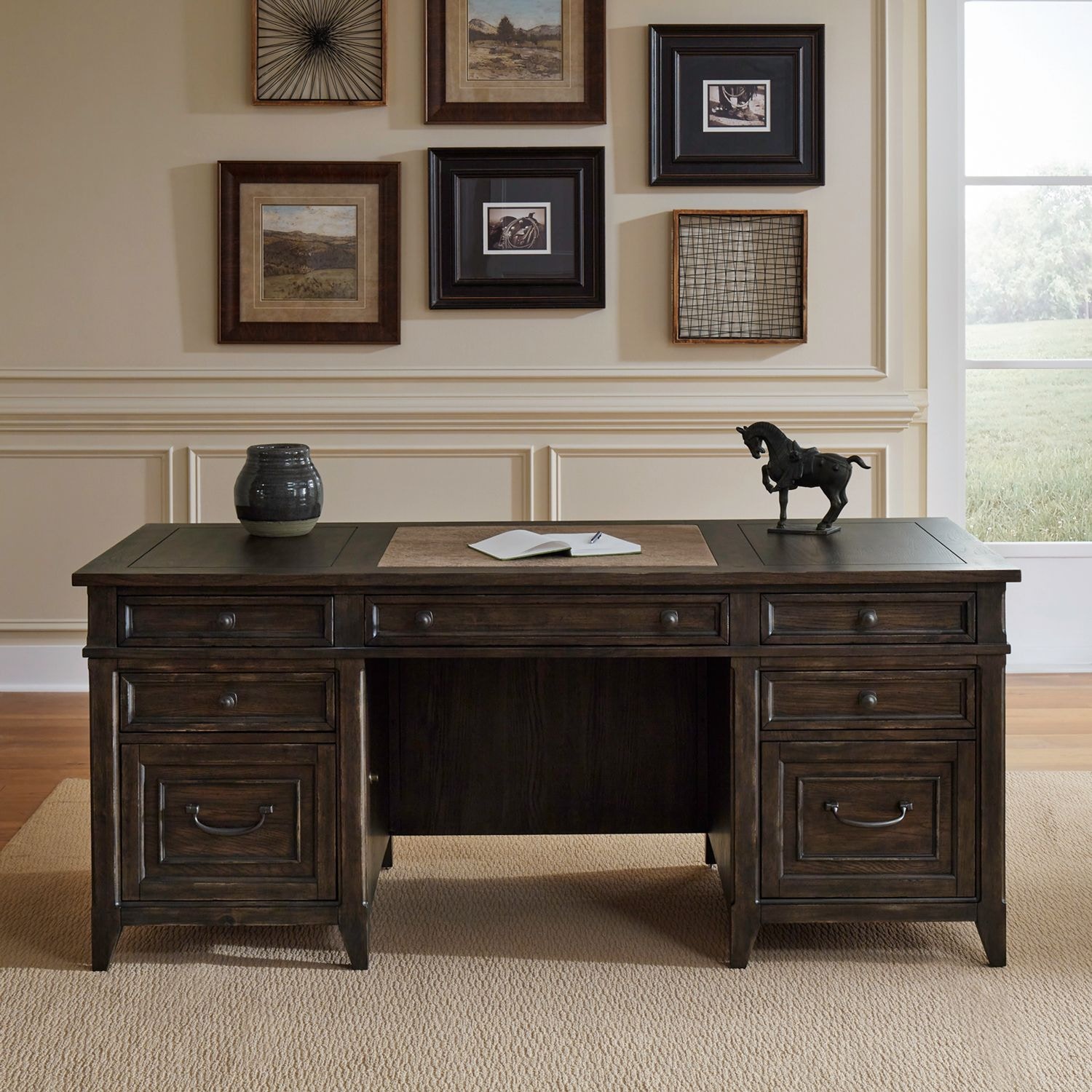 Liberty Furniture Home Office Desks Executive Desk Base 297-HO105B ...