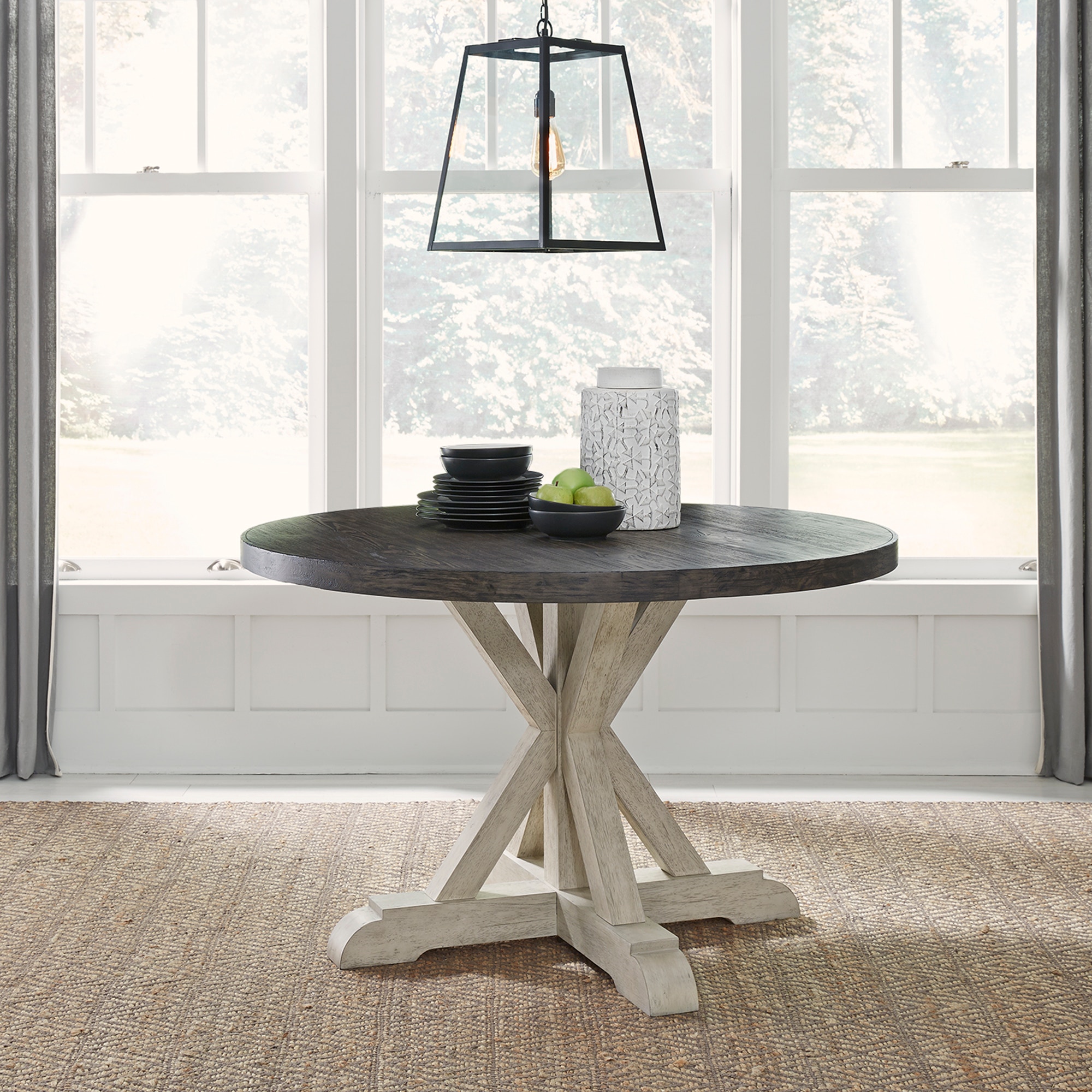 Liberty Furniture Willowrun Pedestal Table Set 619-DR-PED - Portland ...