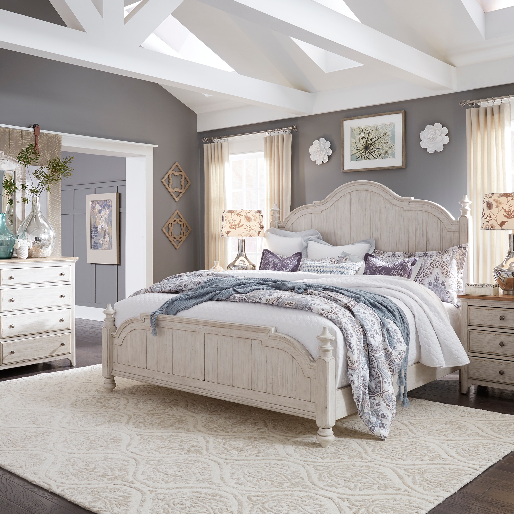 King poster bed set store