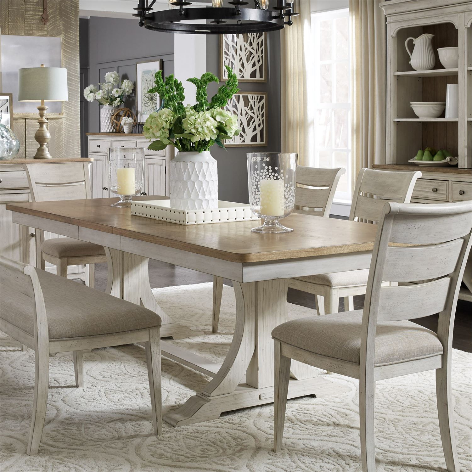 Liberty Furniture Casual Dining Trestle Table Top 652 T4096 Smith Village Home Furnishings