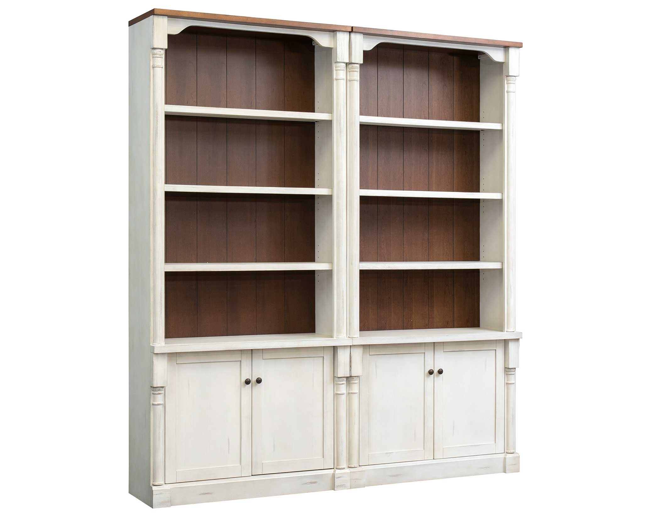 Martin Furniture Home Office 94" H Two Tall Bookcase with Lower Doors ...