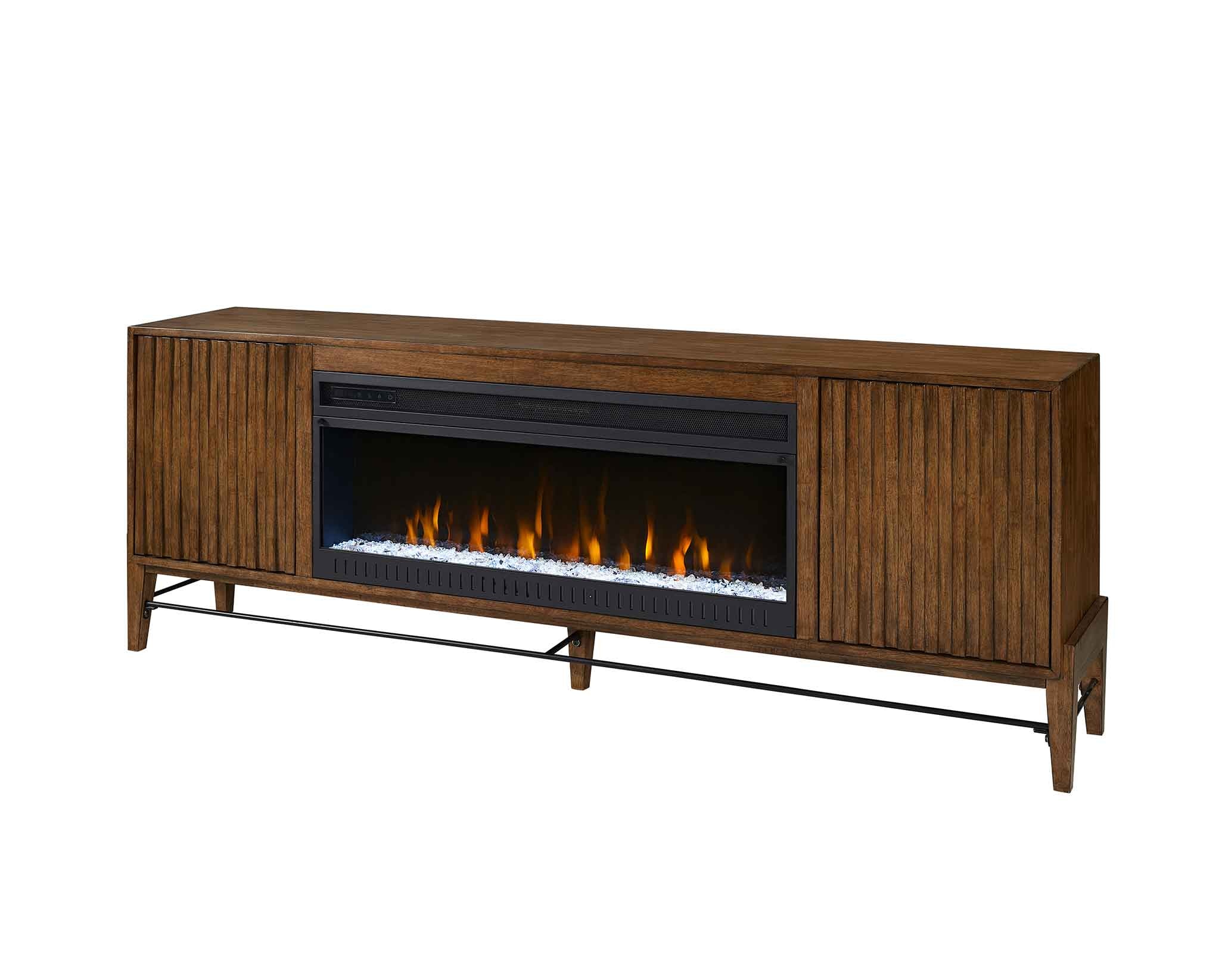 Martin Furniture Home Entertainment 82 Inch Fireplace TV Stand IMDY380FP Salt Creek Office