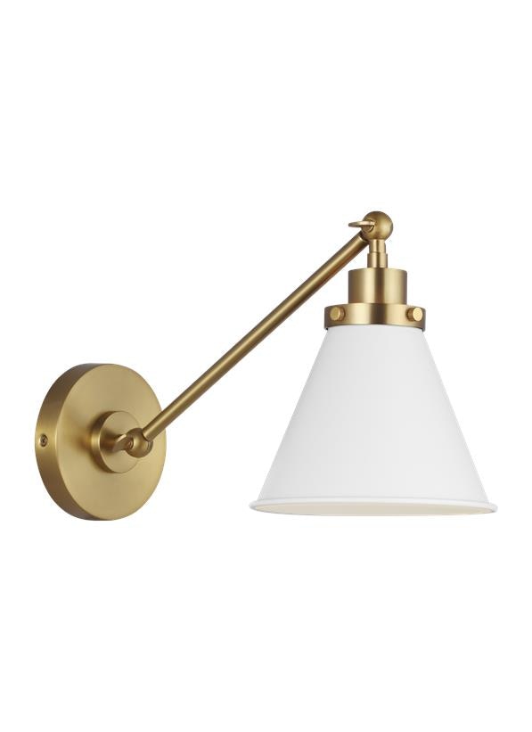 Visual Comfort & Co. Wellfleet Single Arm Cone Task Sconce CW1121MWTBBS ...
