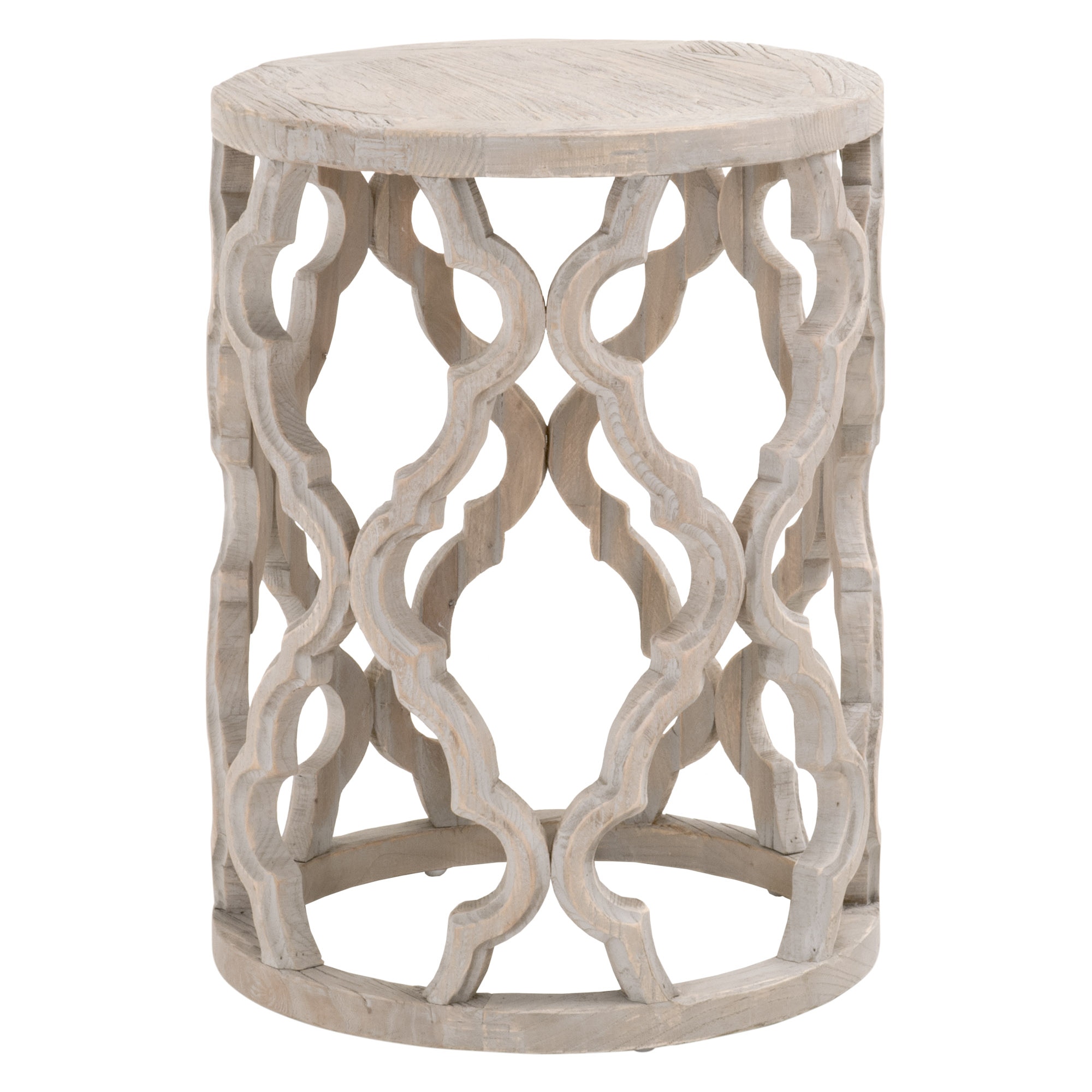Essentials for Living Bella Antique Clover End Table 8028.SGRY-ELM ...