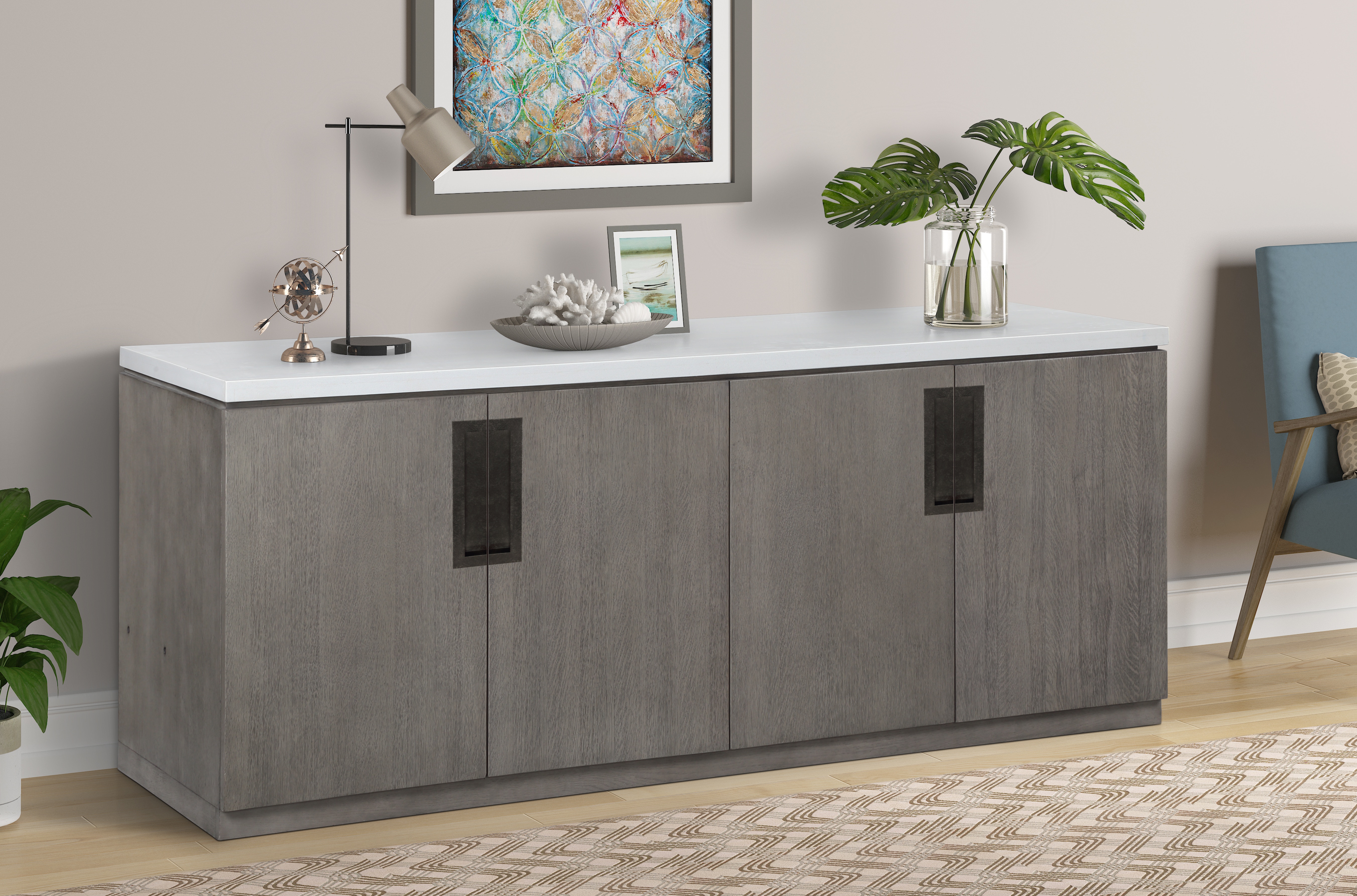 Monarch Specialties Office Cabinet With Storage Credenza