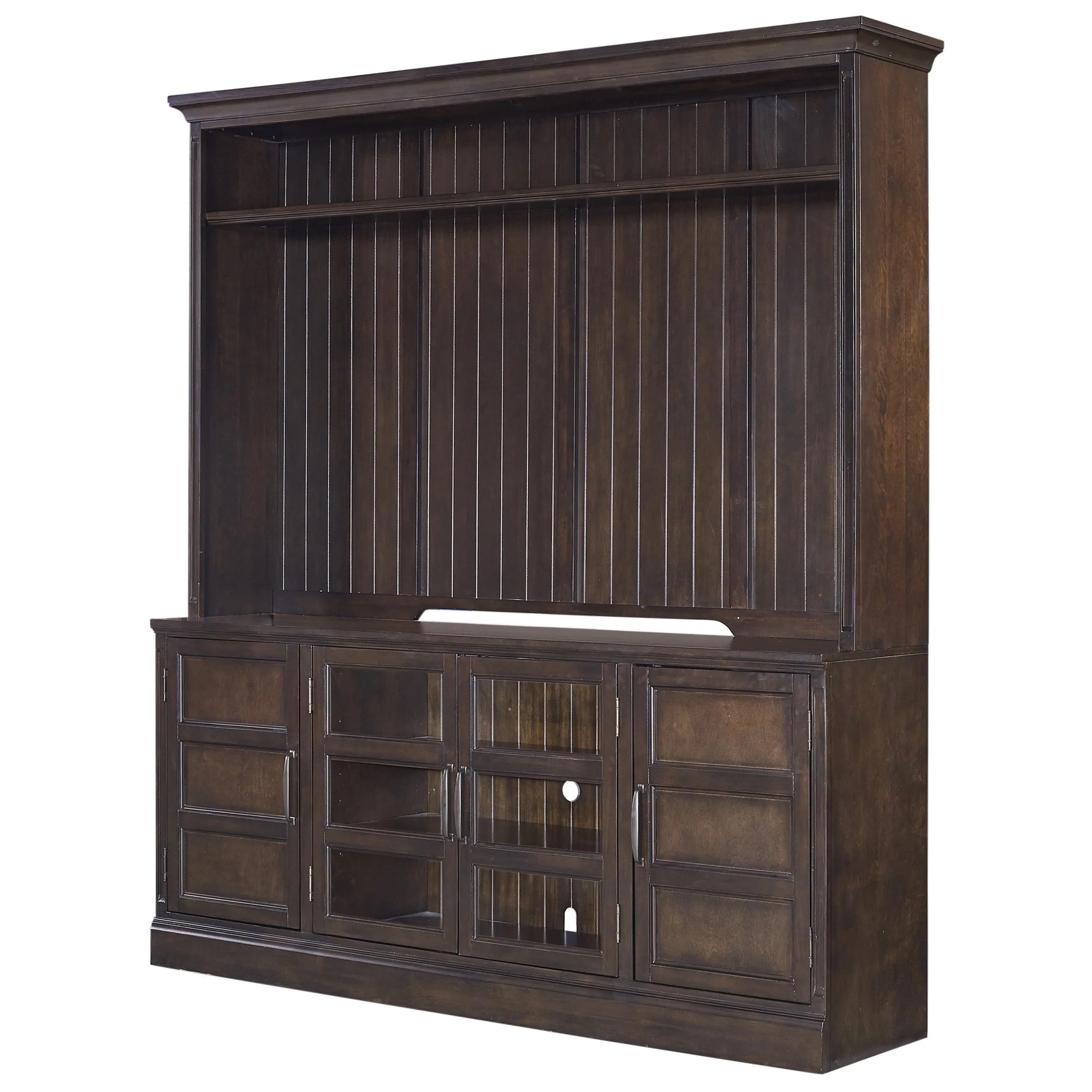 Parker House Home Entertainment TV Console With Hutch SHO-2PC-ENT-WALL ...