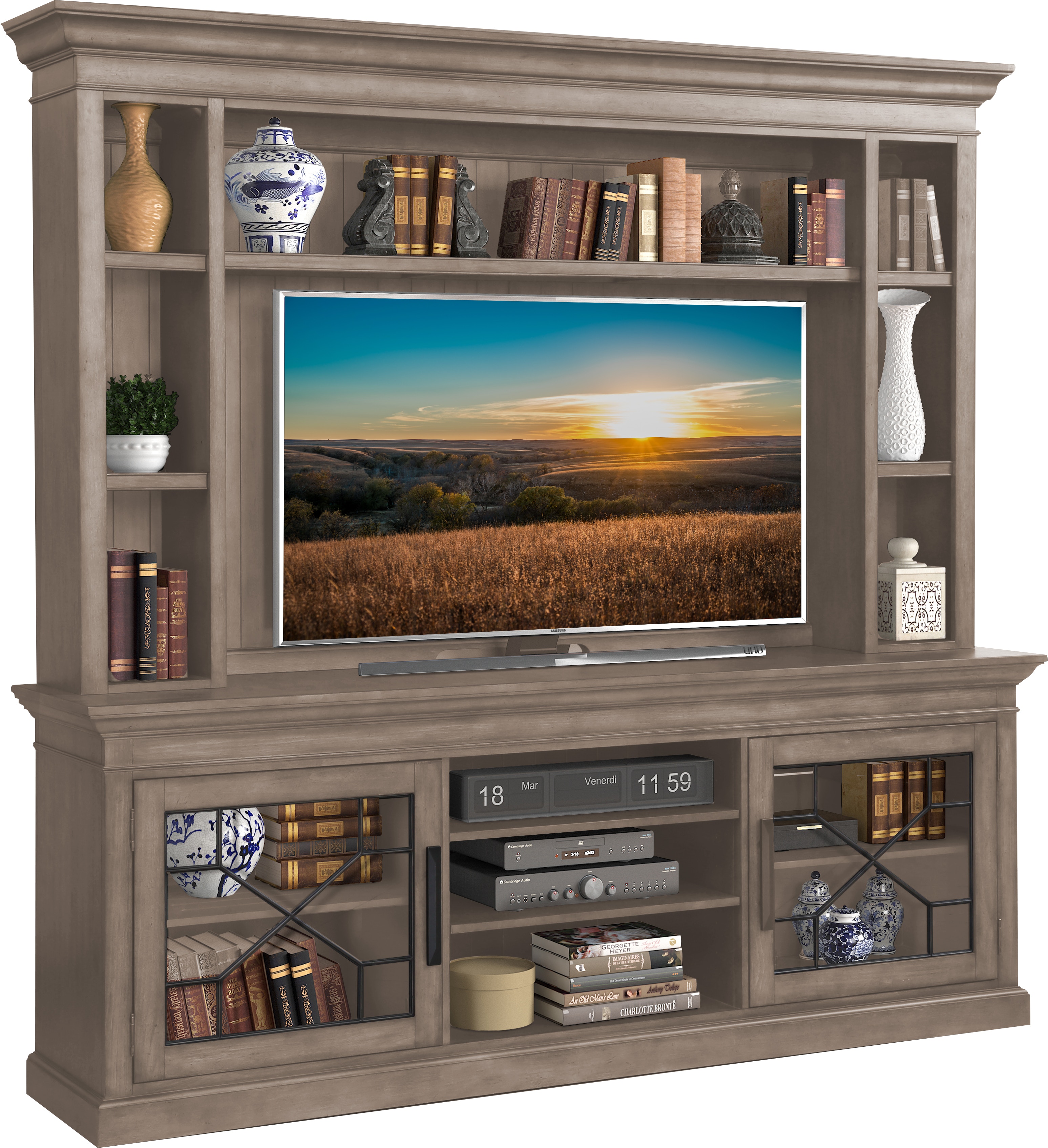 Parker House Home Entertainment Sundance Sandstone 92 Inch Console with ...