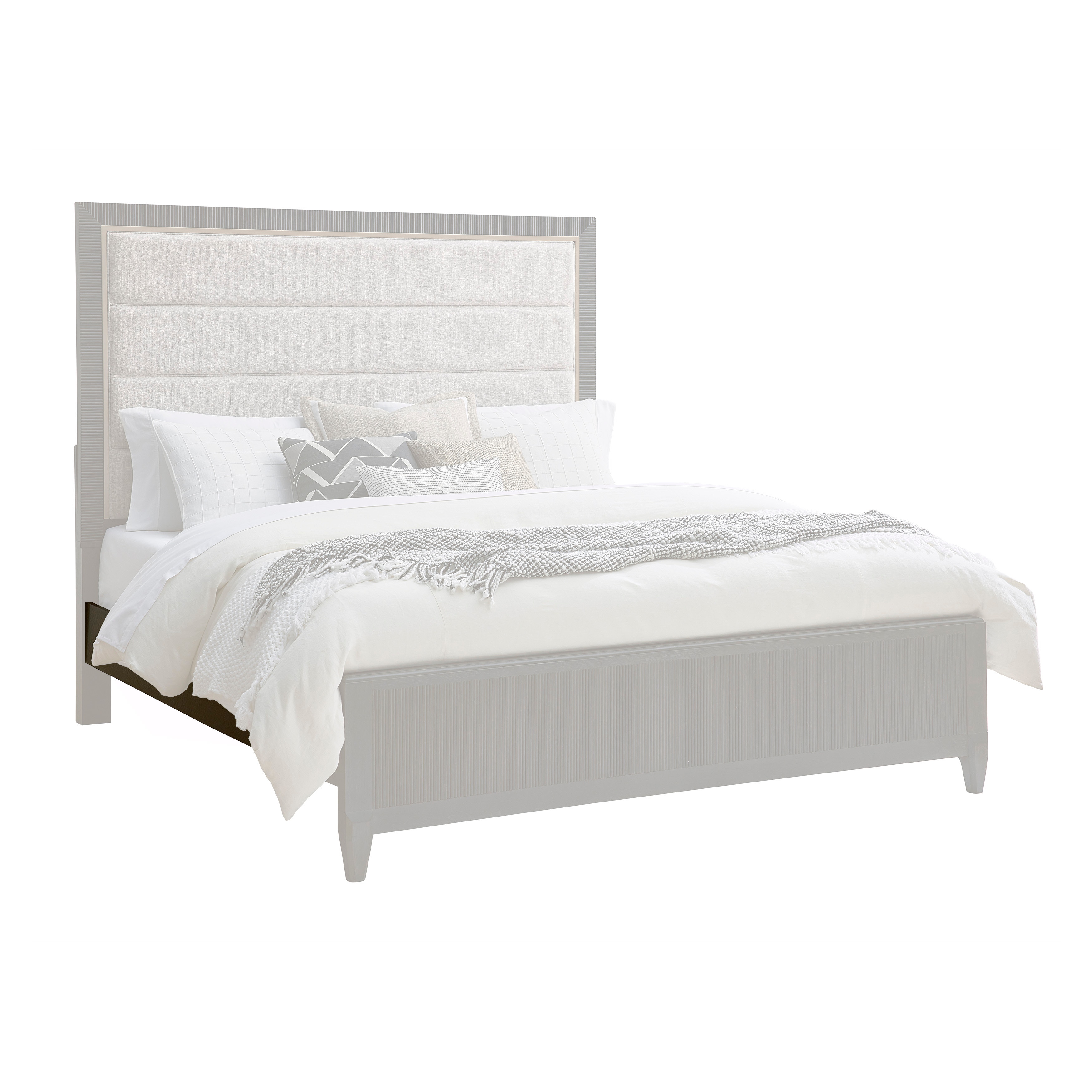 PFC Bedroom West End Loft Upholstered California King Bed Set of Side ...