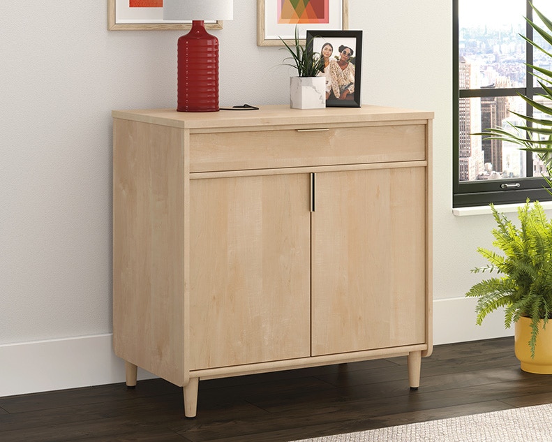 Shop our 2-Door Base Storage Cabinet in Natural Maple by Sauder ...