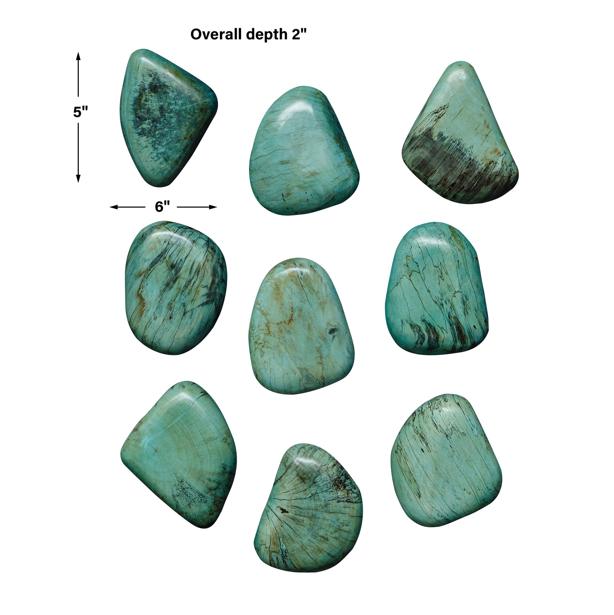 Uttermost Pebbles Pebbles Aqua Wood Wall Decor, S/9 4325 - Portland, OR ...