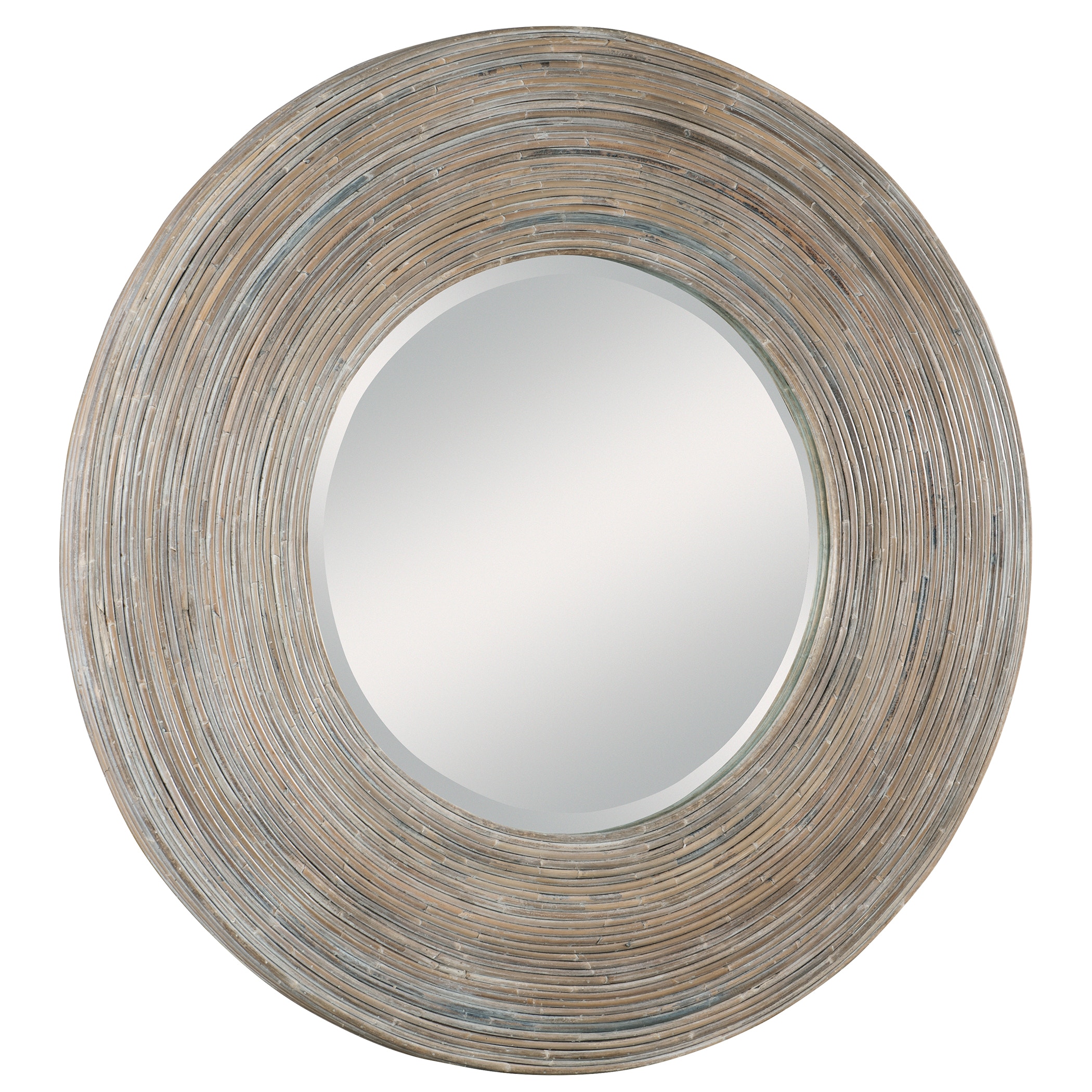 Uttermost Mirrors Vortex White Washed Round Mirror 08173 - Burke ...