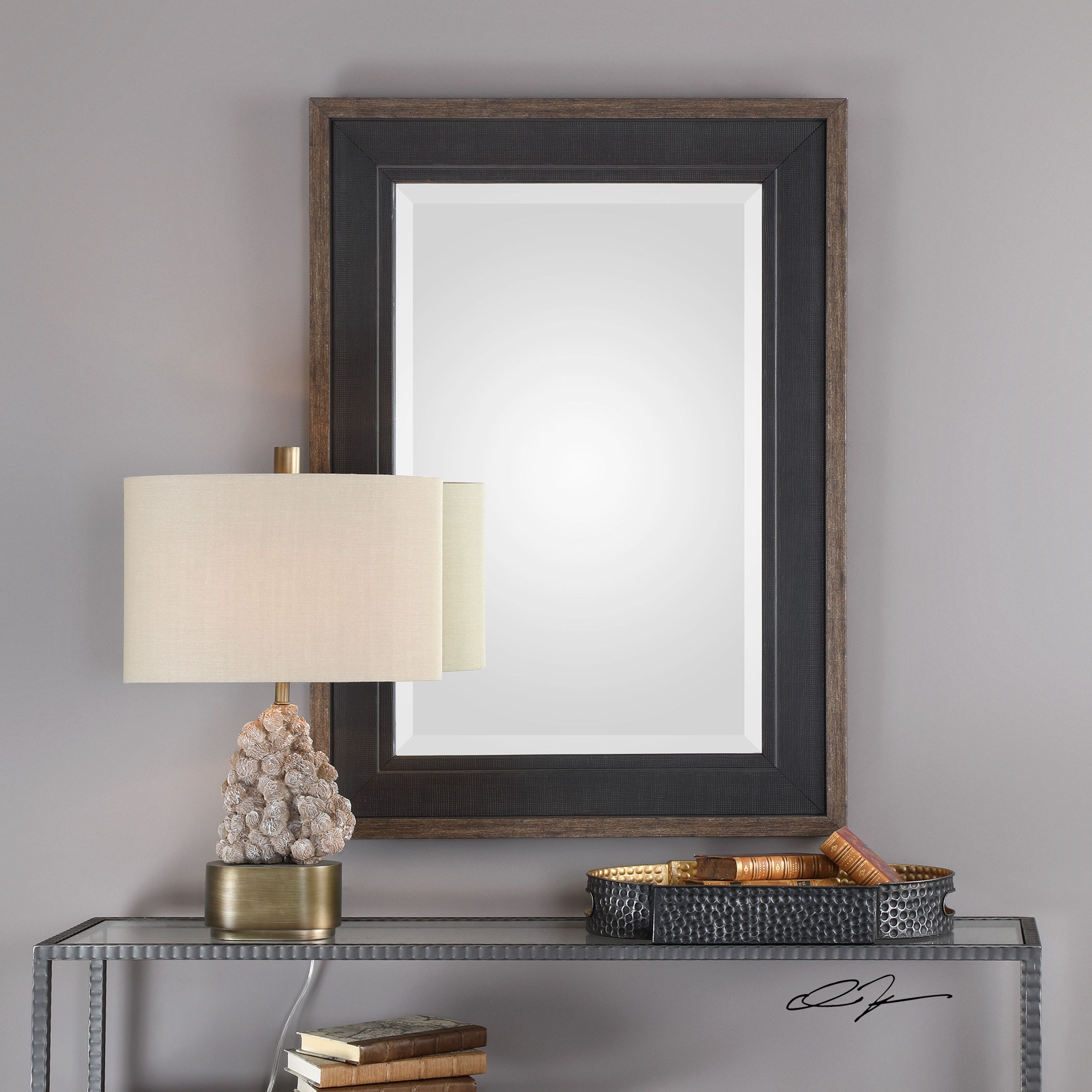 Black rustic mirror store