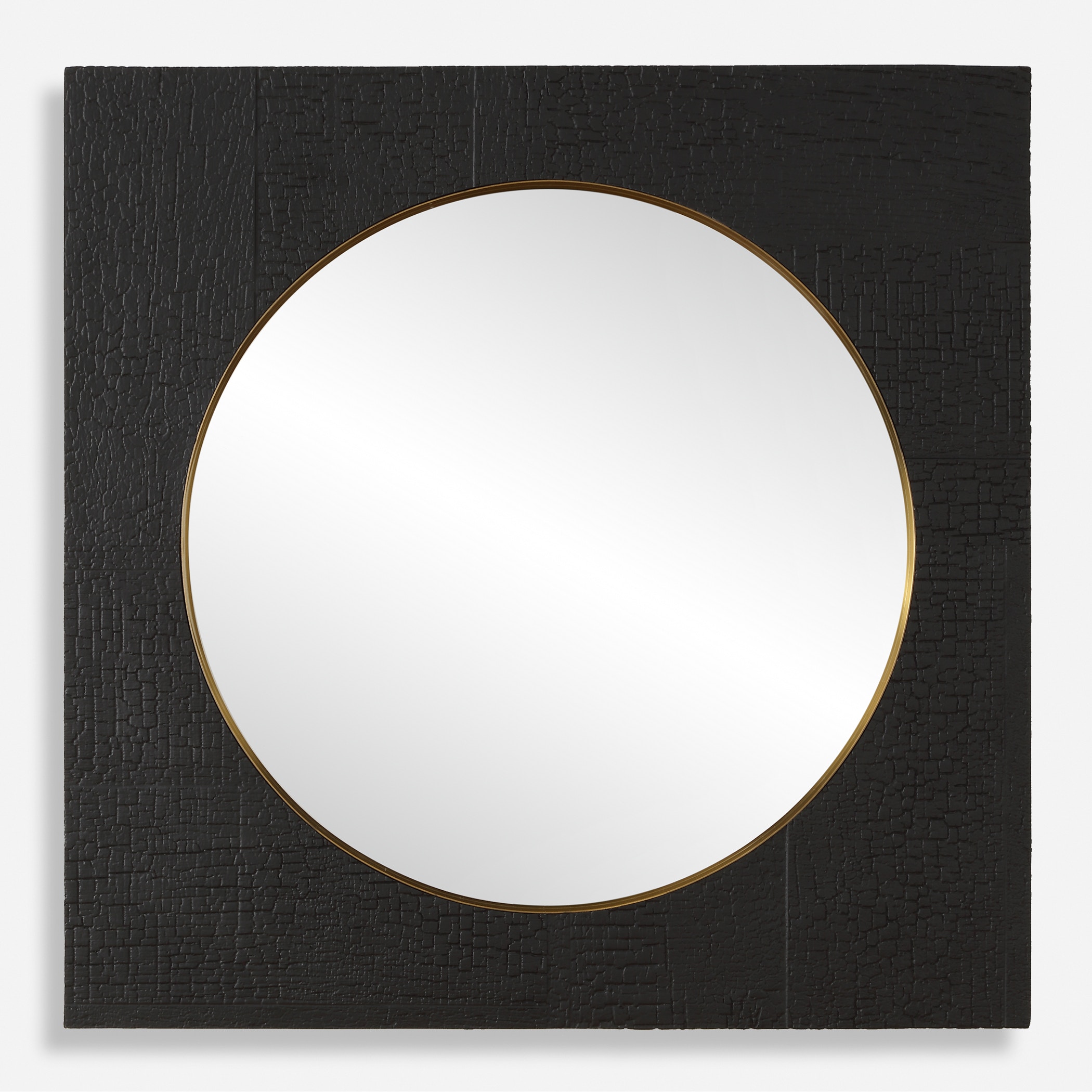 Uttermost Mirrors Ember Black Square Mirror 09984 - Woodbridge Interiors - AZ, CA, PA