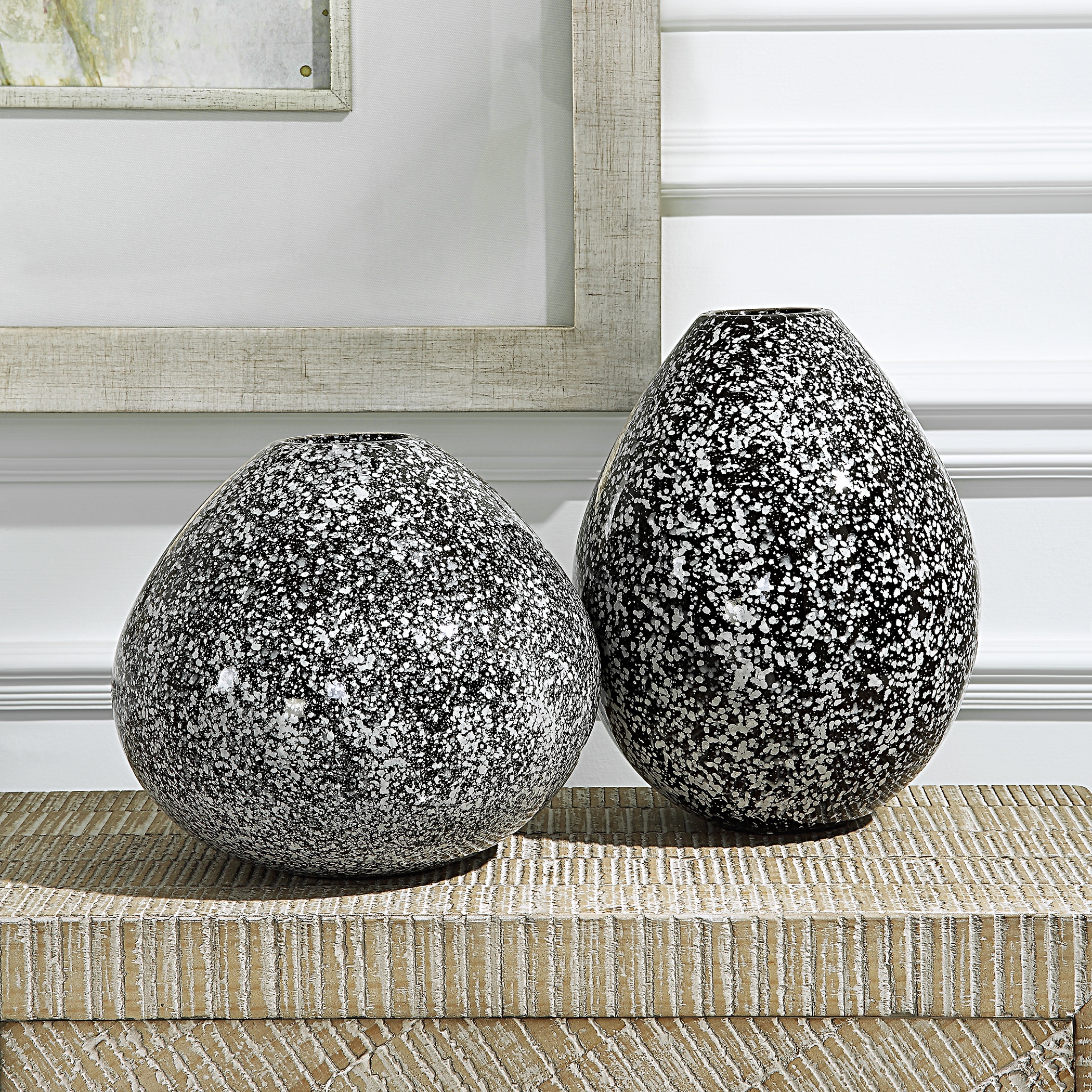 Uttermost Cosmic Cosmic Black and White Vases Set/2 18097 - Portland ...