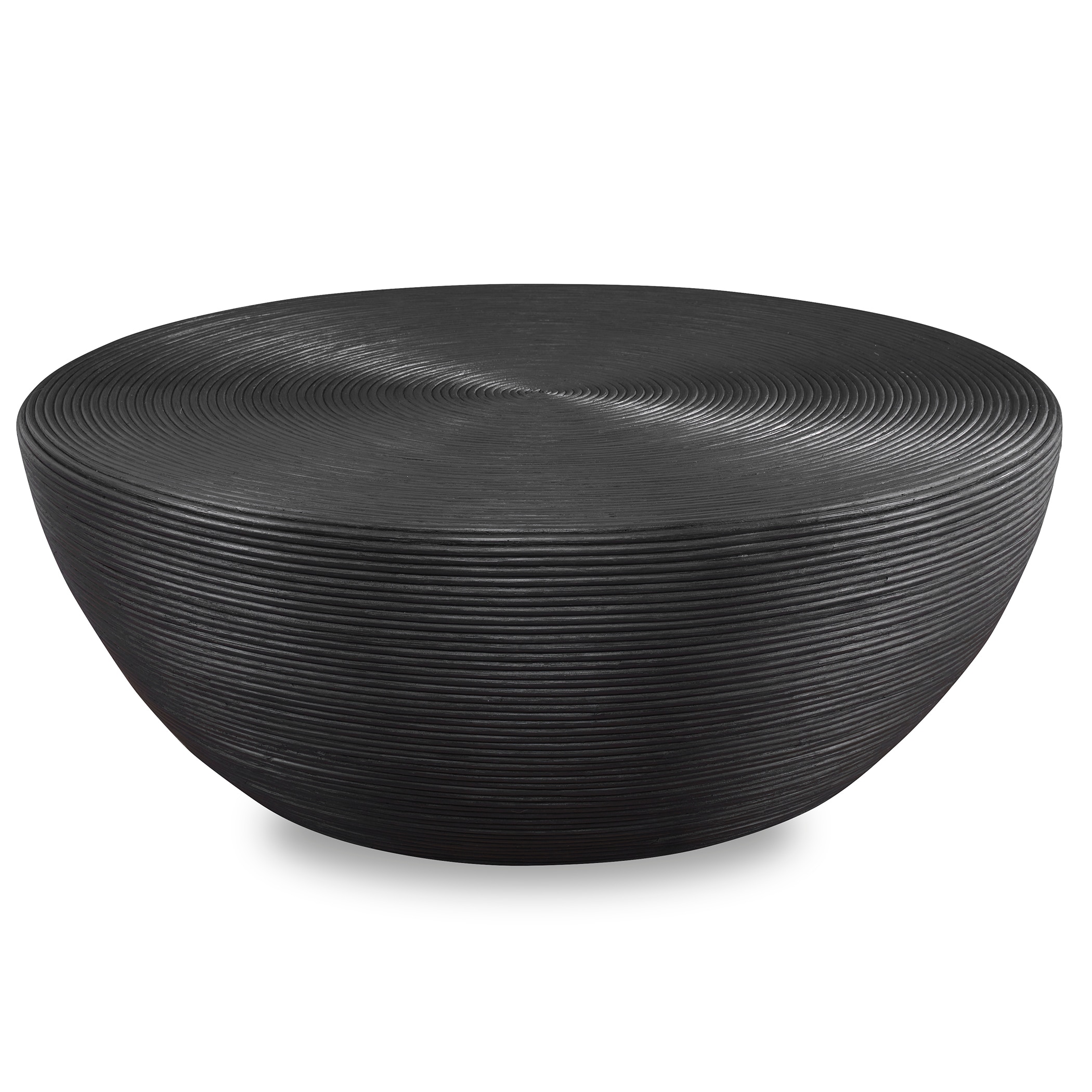 Bongo Black Rattan Coffee Table Black Coffee Coffee Tables by Uttermost