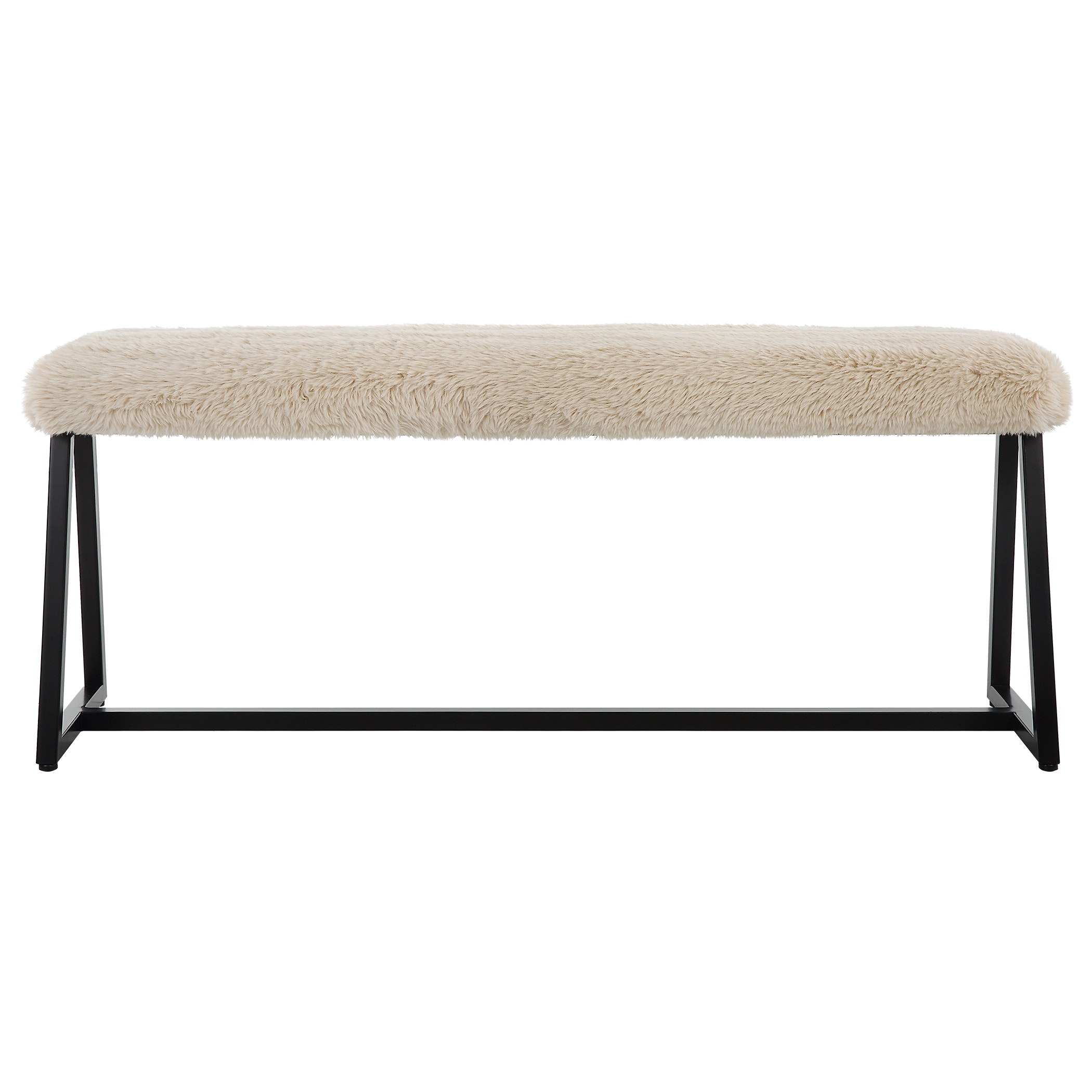 Uttermost Living Room Taupo Sheepskin Bench 23056 - Norwood Furniture