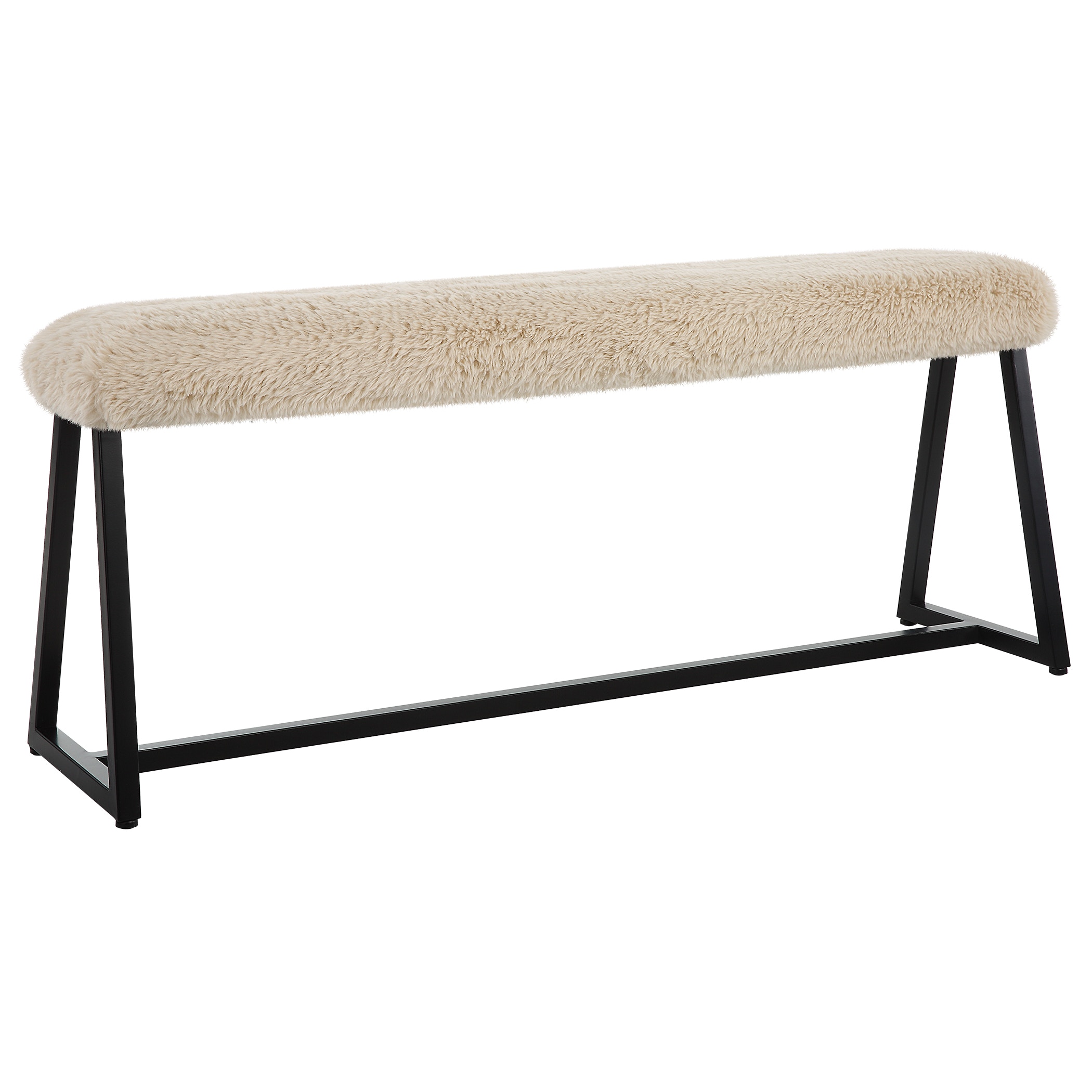 Uttermost Living Room Taupo Sheepskin Bench 23056 - Norwood Furniture