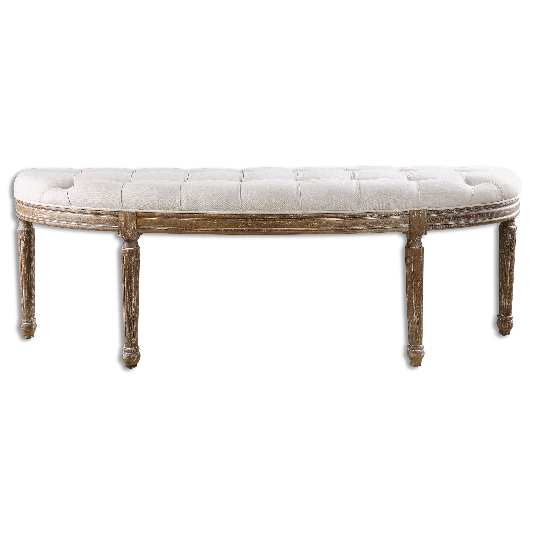 Uttermost Leggett Leggett Tufted White Bench 23196 - Portland, OR | Key ...