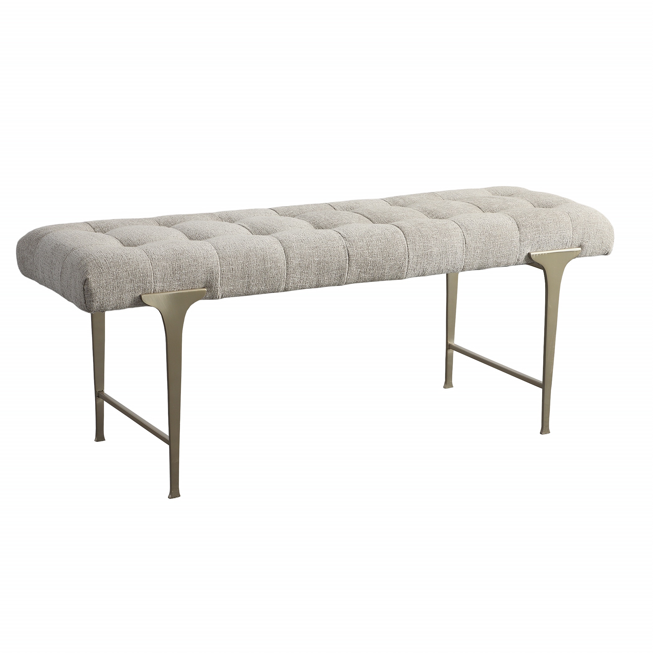 Uttermost Bedroom Imperial Upholstered Gray Bench 23765 - Carol House ...