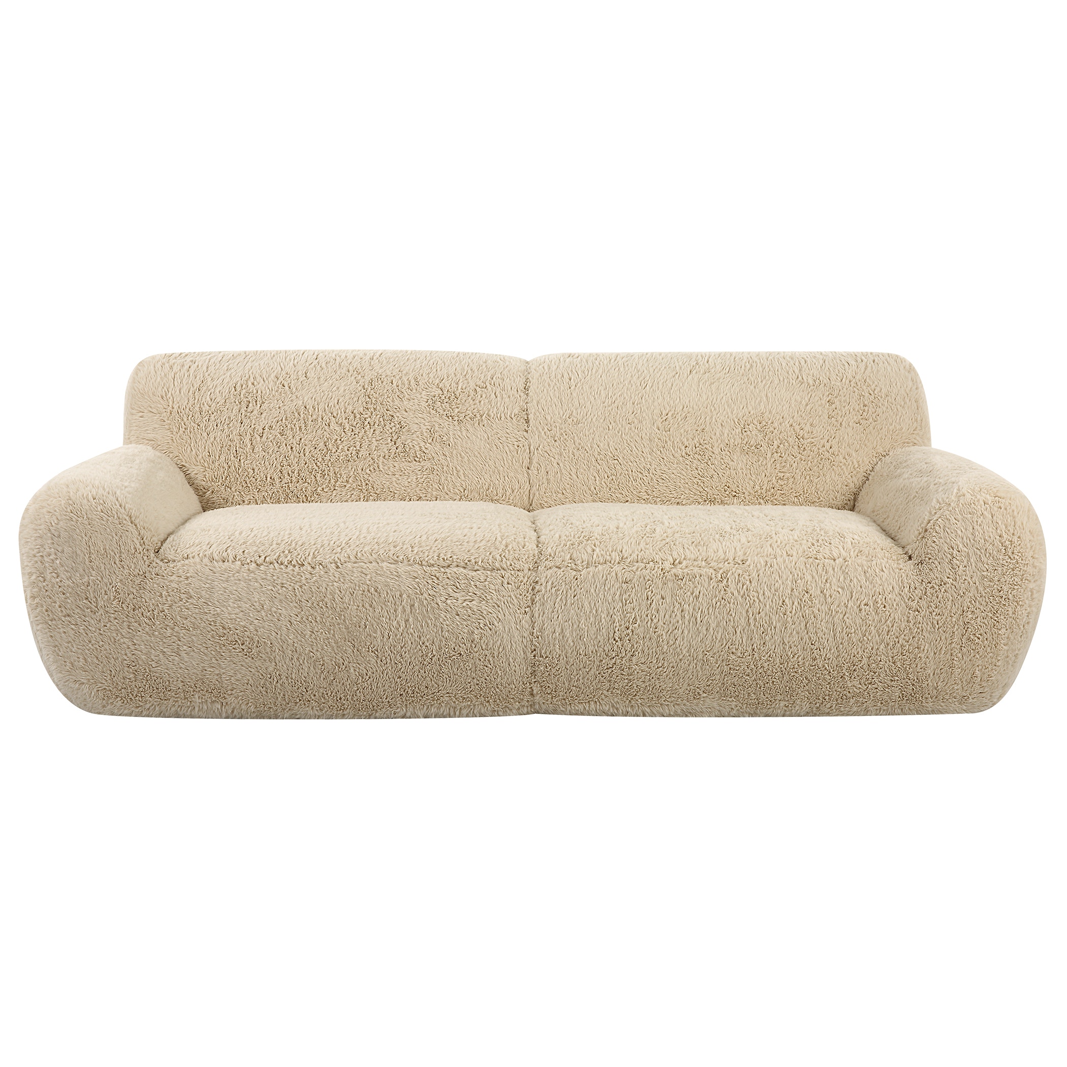 Uttermost Living Room Abide Rounded Sheepskin Sofa 23779 Mountain Comfort Furnishings Summit