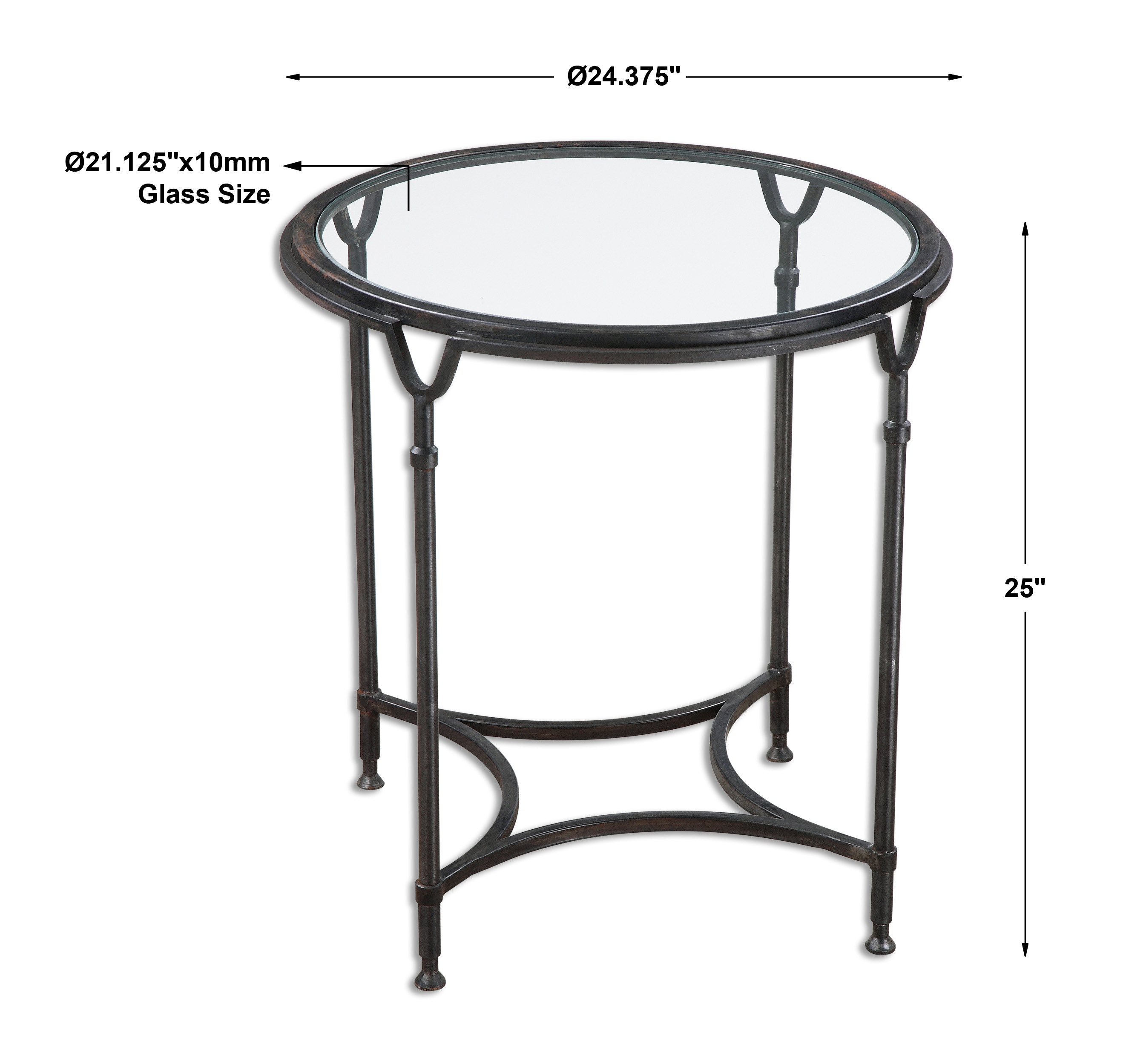 Uttermost Living Room Samson Glass Side Table Skaff Furniture Carpet One Floor Home Flint MI