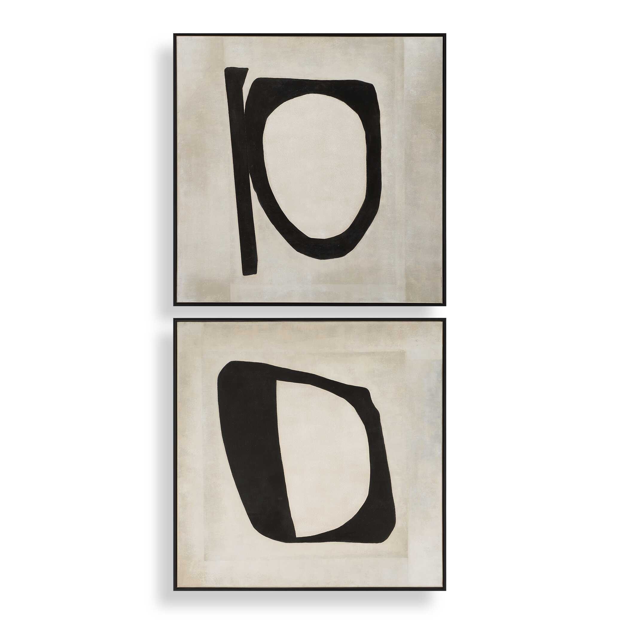 Uttermost Art Characters Abstract Art Set/2 32437 - Woodbridge ...