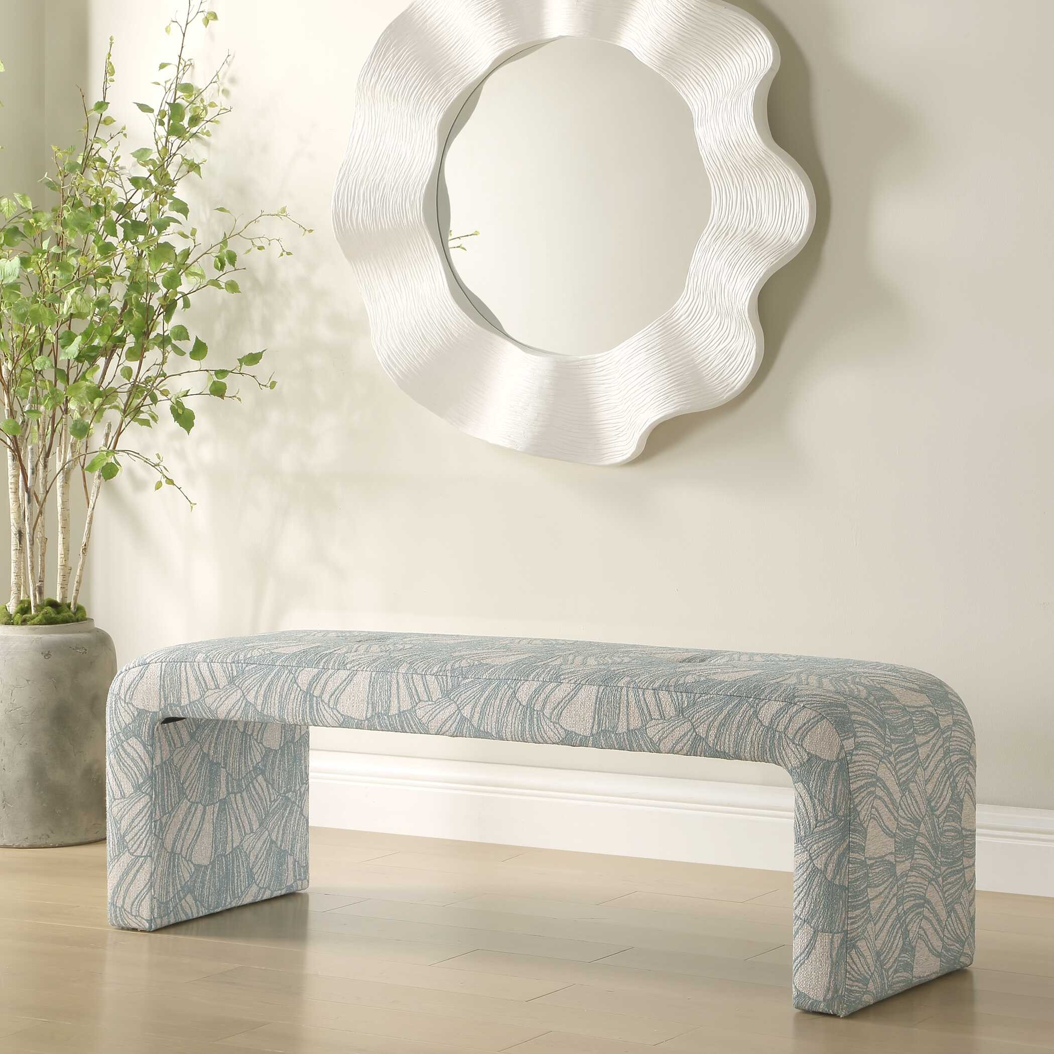 Uttermost Living Room Amie Spa Blue Bench 53066 - Issis & Sons ...
