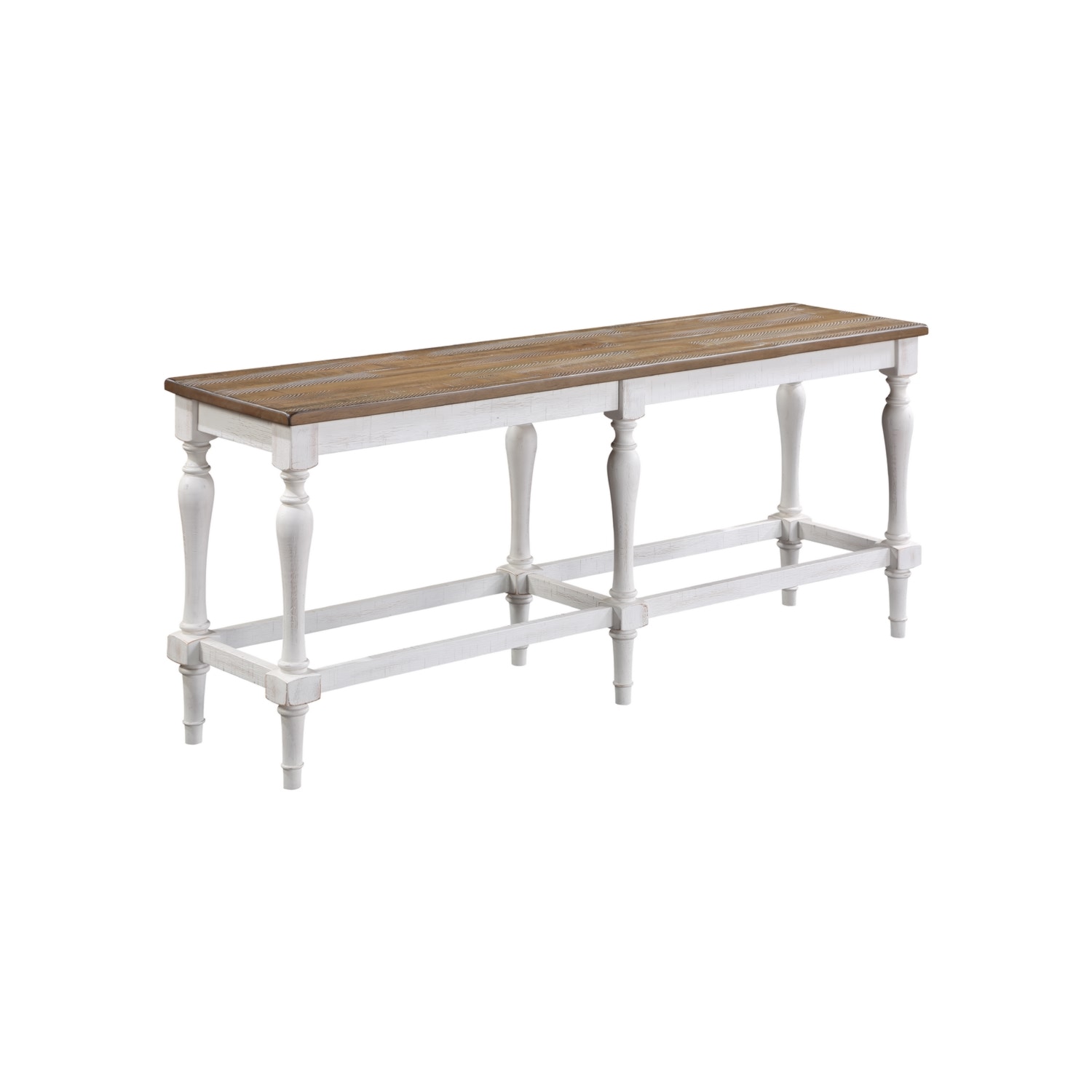 Winners Only Augusta - Rustic Brown/White 60'' Tall Bench DAT245624P ...