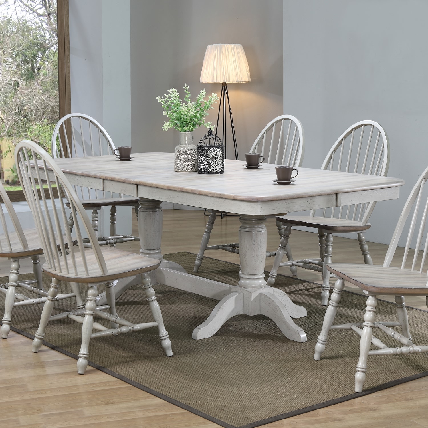 Winner's Only Casual Dining 96" Trestle Table with 2x12" Leaves DR24296 ...