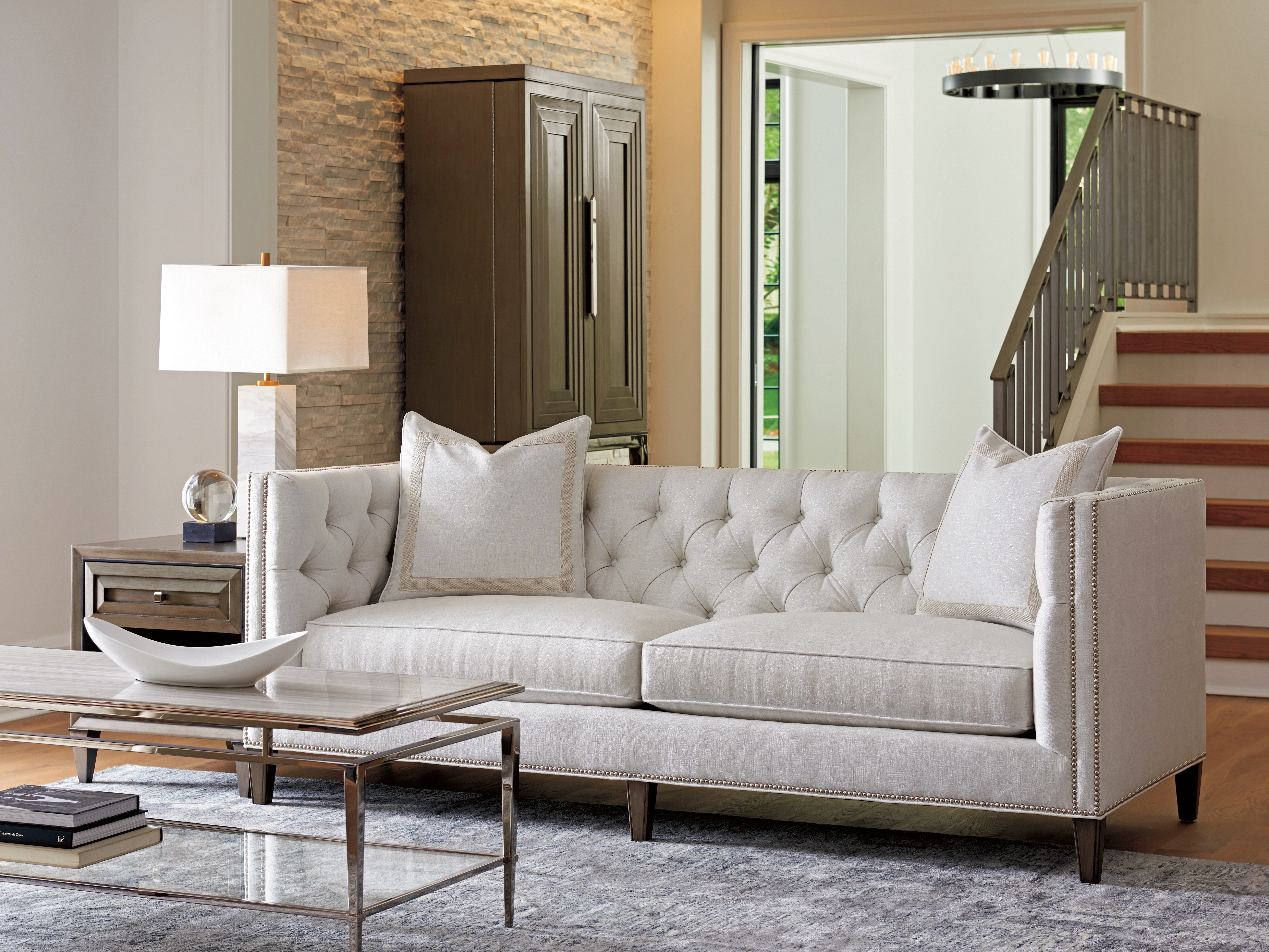 Camille tufted settee store