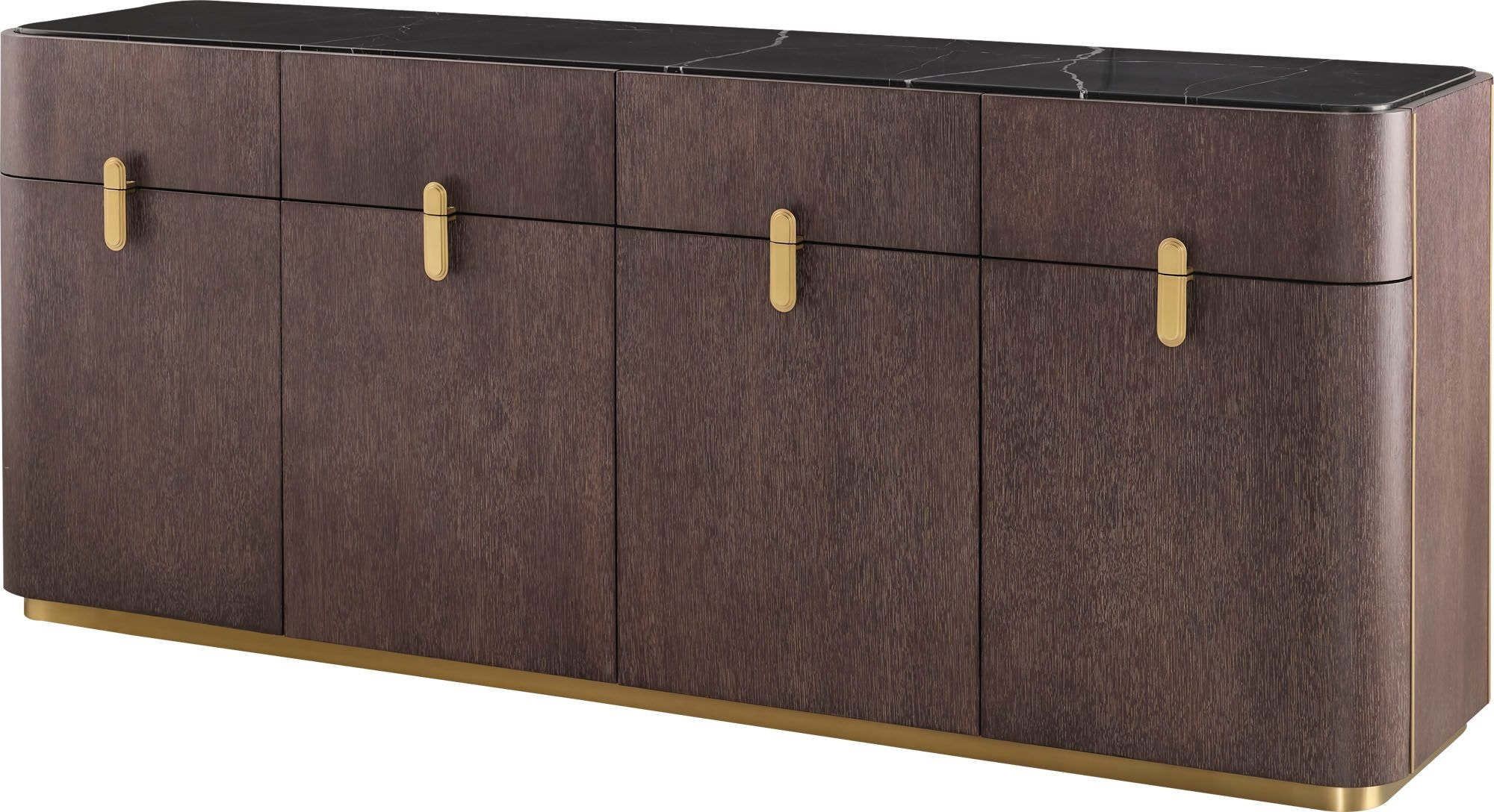 72 Inch Wide 4 Door Credenza Custom Finish