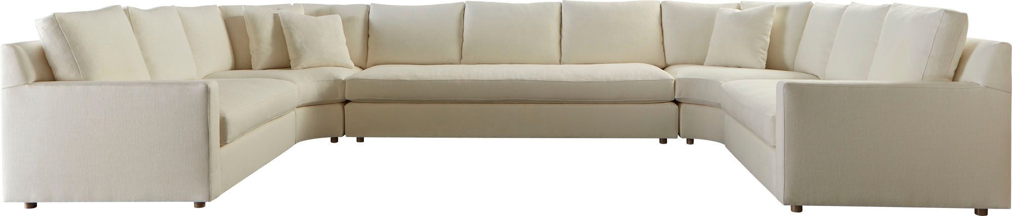 Baker Living Room Bespoke Sectional with Weltless Wide Track Arm BABESP ...