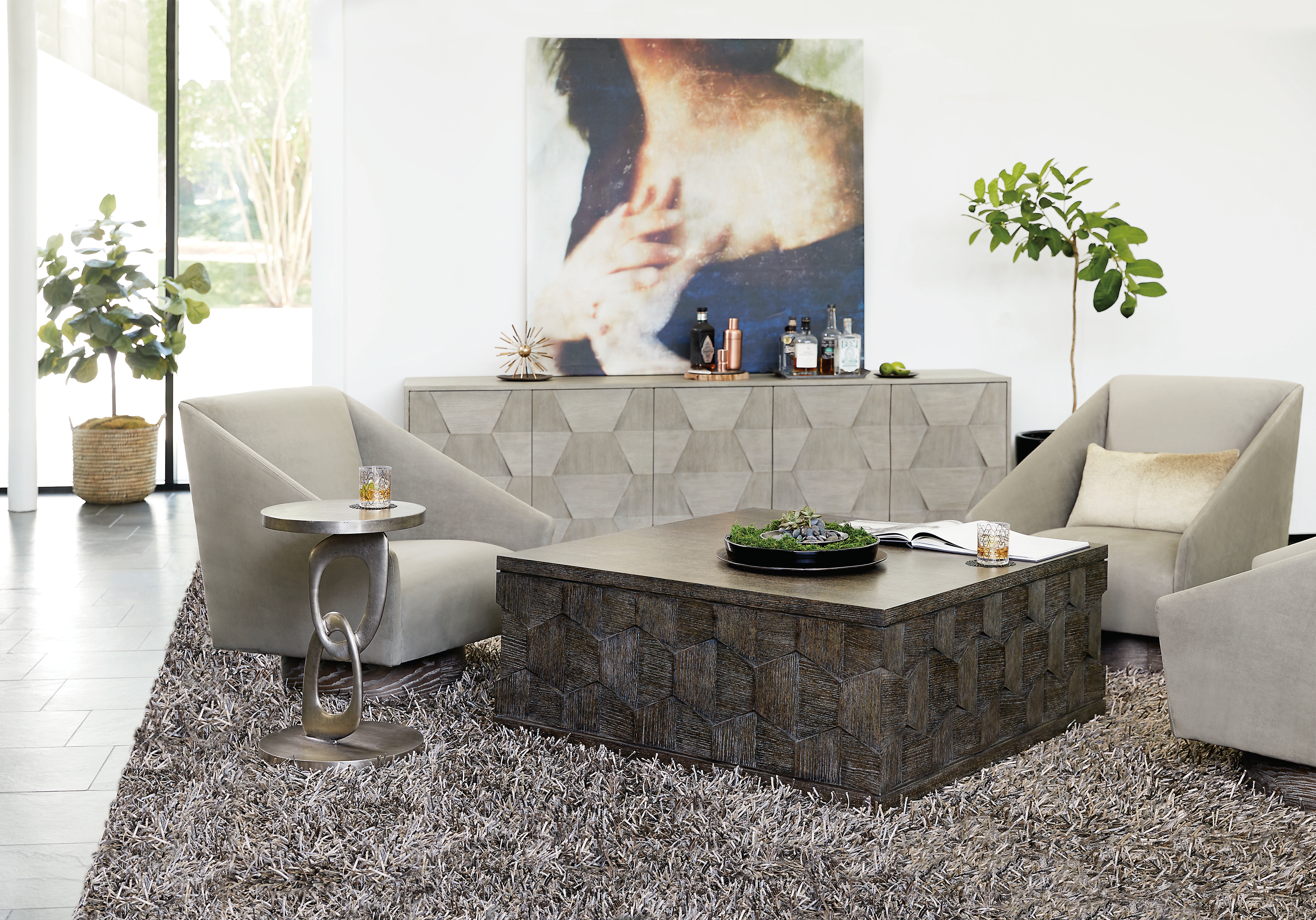 Bernhardt Living Living Room Linea Cocktail Table 384011B - Penn ...