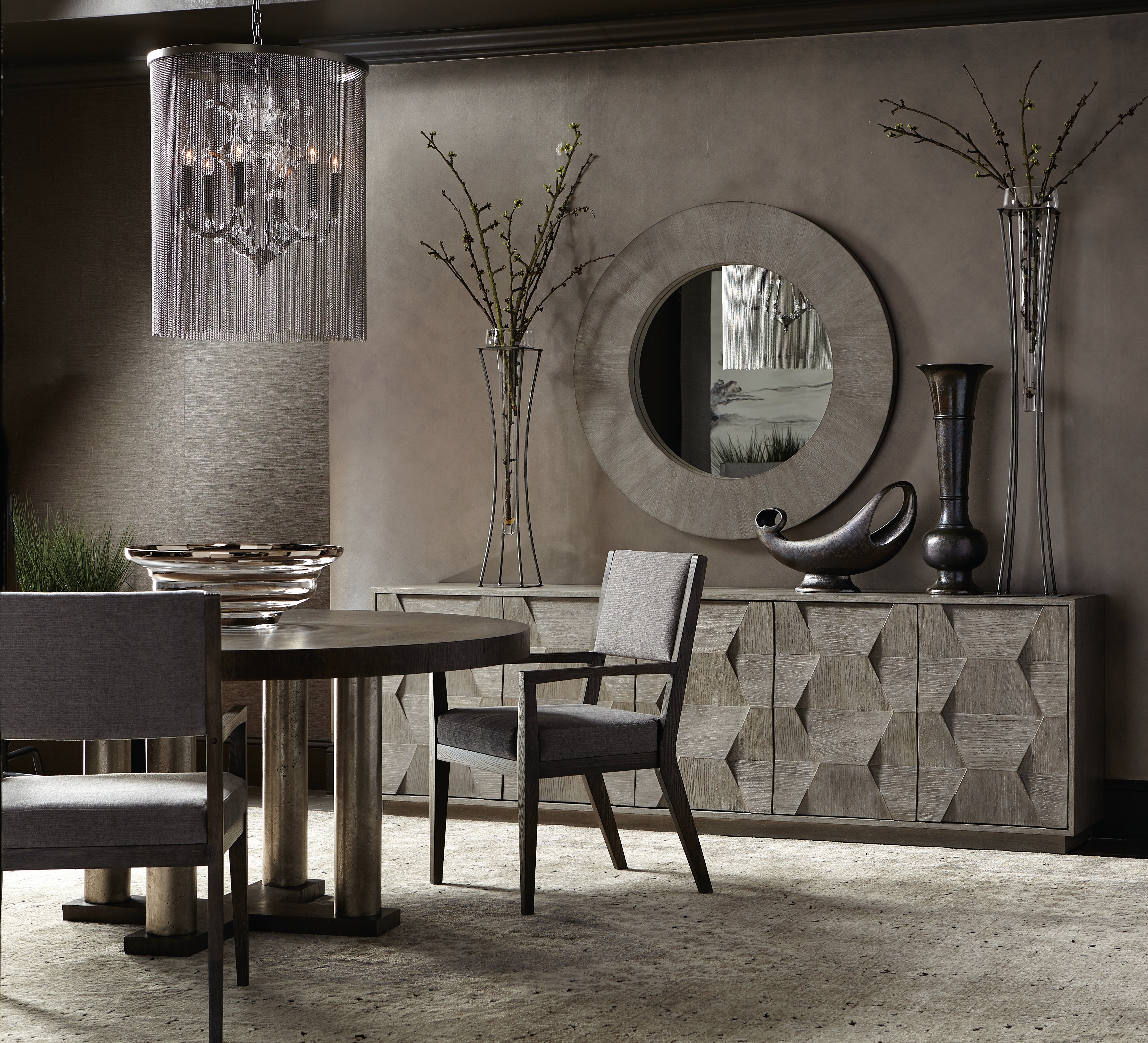 Bernhardt Casual Dining Linea Dining Table Base 384273B Woodbridge Interiors AZ CA PA