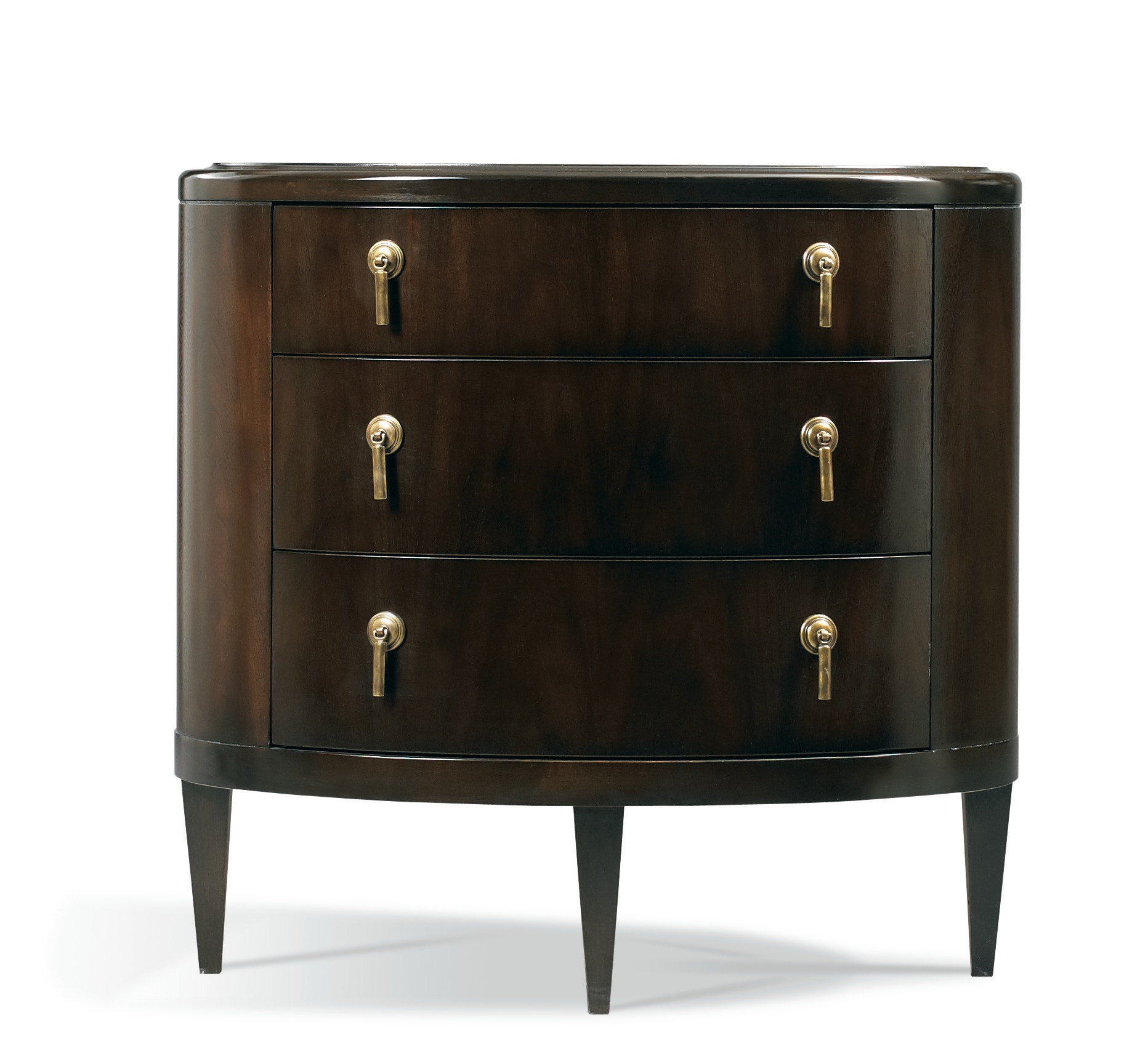 Hickory White Bedroom Ibiza Oval Bedside Table 535-73 - Stowers ...