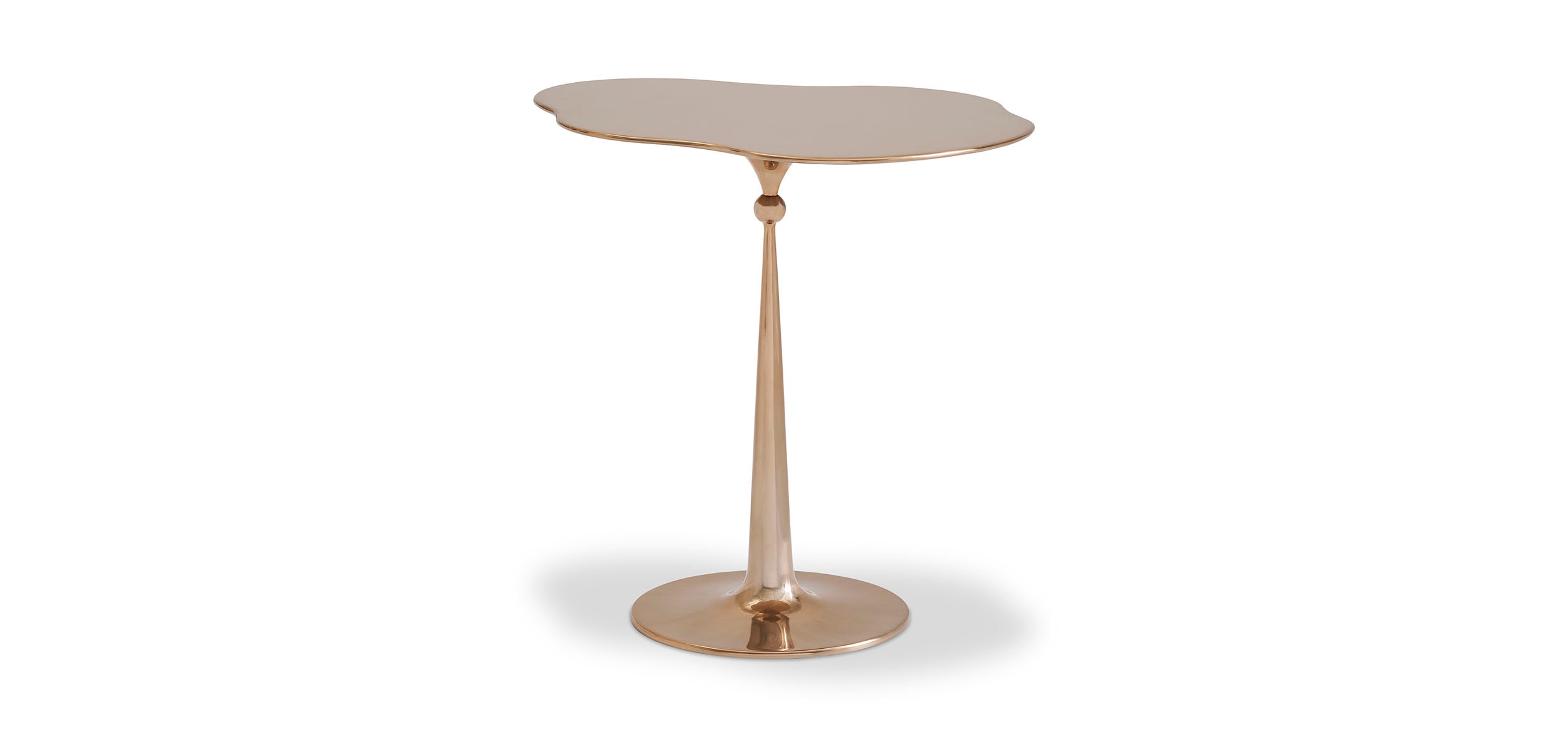 Hickory White Living Room Kline Spot Table - Brass 743-20 - Noel ...