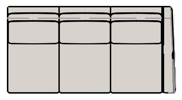 Bradington Young Living Room Reece RAF Reclining Sofa - Two Piece Back ...