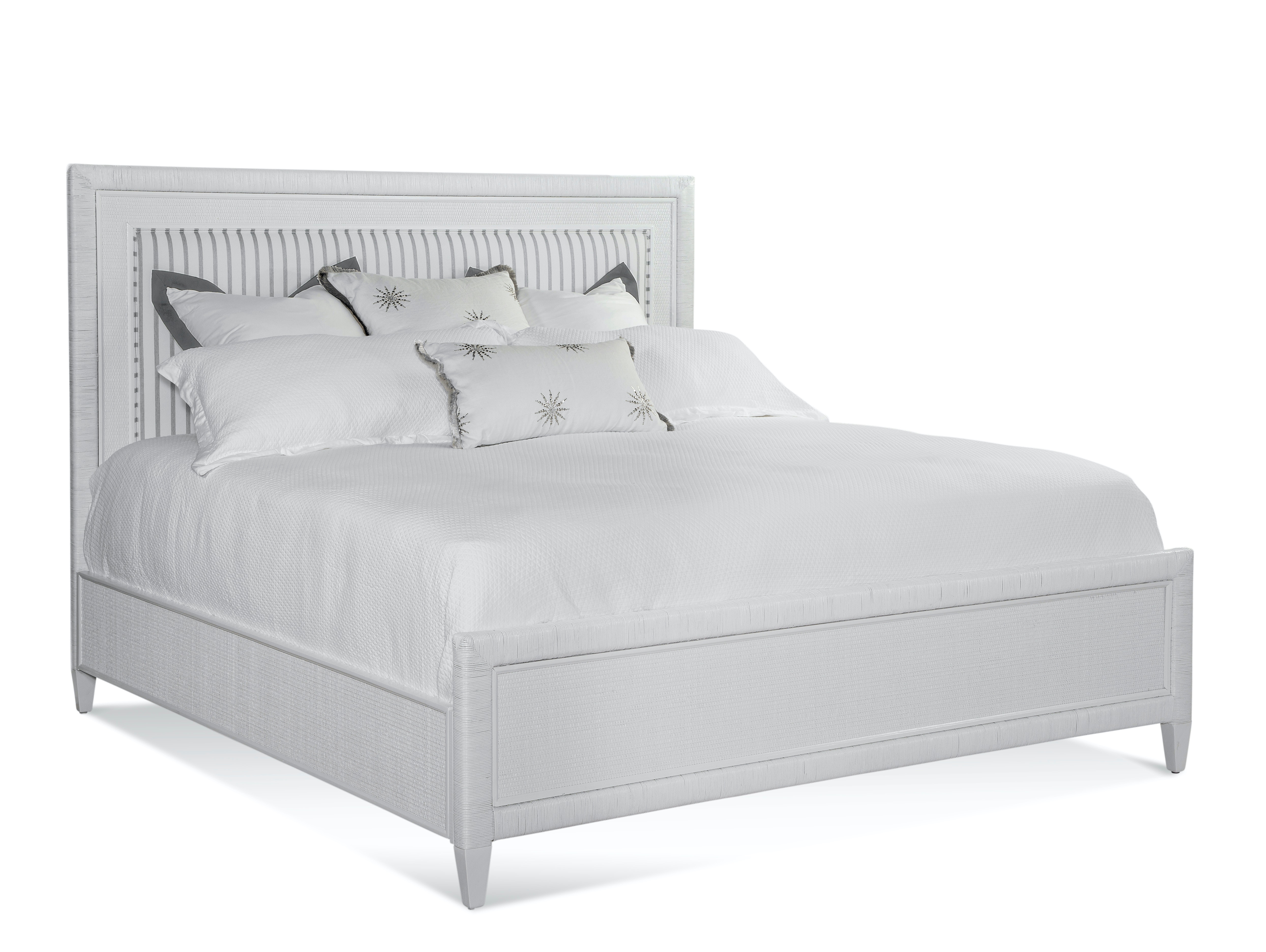 Braxton Culler 809-UPH-BED Bedroom Sabal Bay Rattan Bed with Fabric Insert