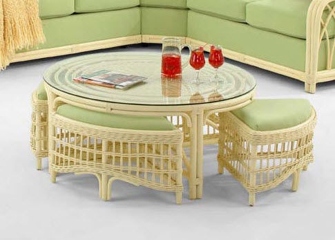 Braxton Culler Living Room Raffles Round Cocktail Table With Benches ...