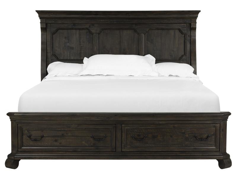 Magnussen Home Bedroom Complete King Panel Storage Bed B2491-64B ...