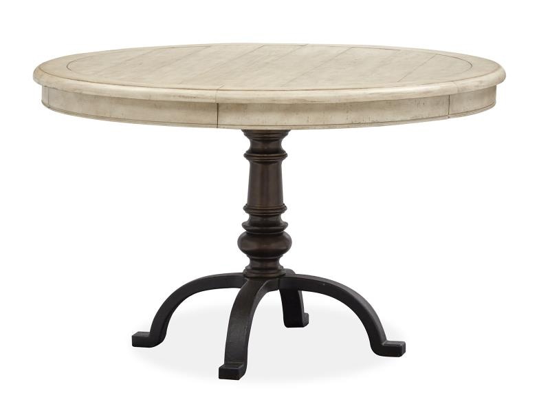 Magnussen Home Casual Dining Wood Round Dining Table Top Post KD D5491 ...
