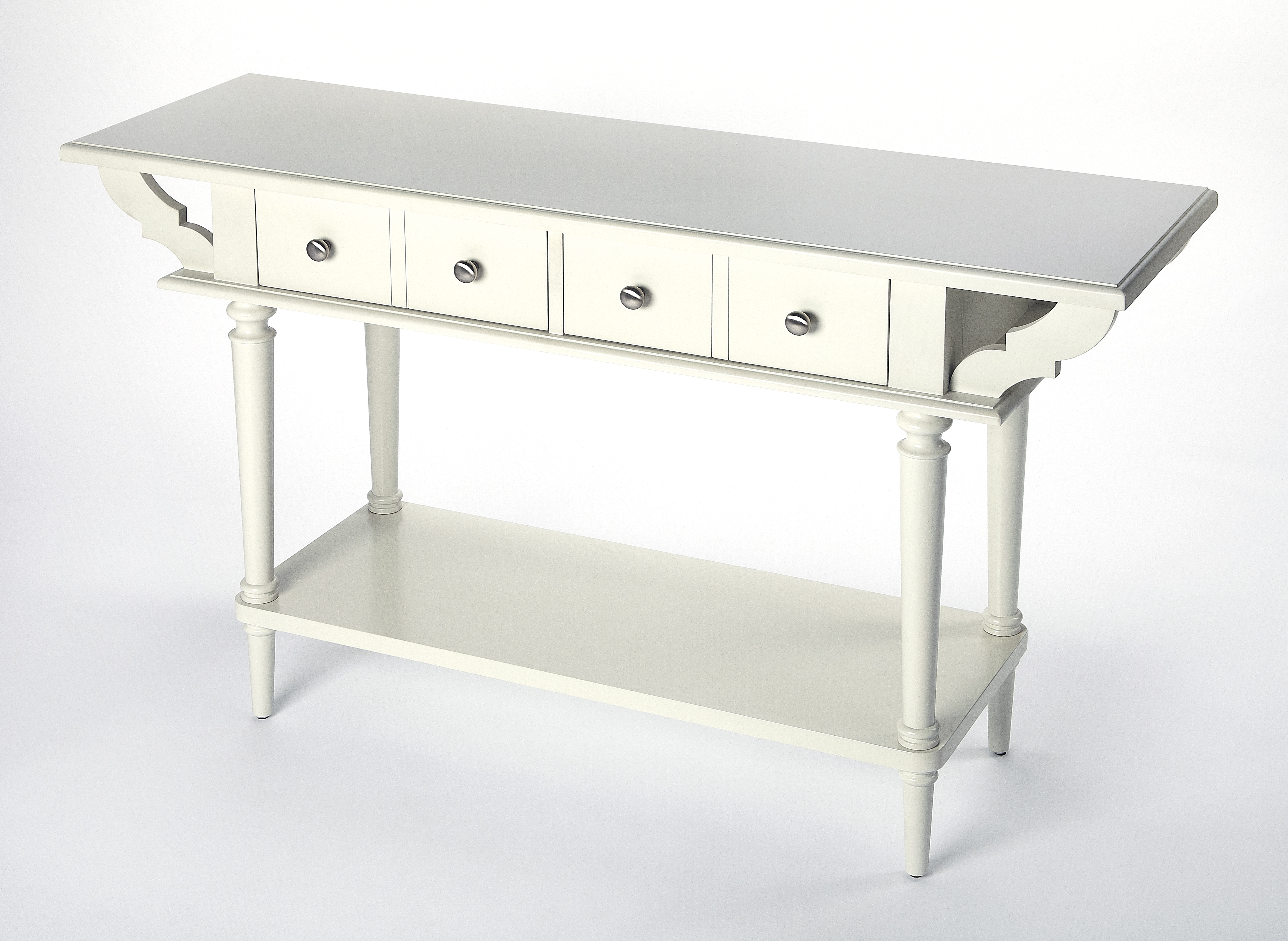 White company console table store