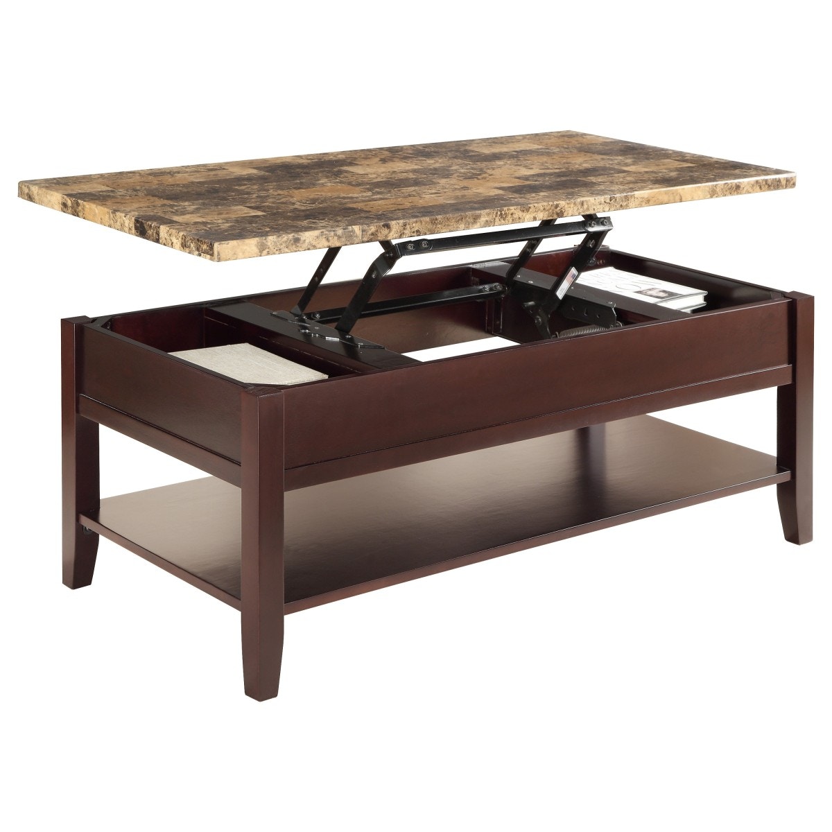Faux marble lift top coffee table store