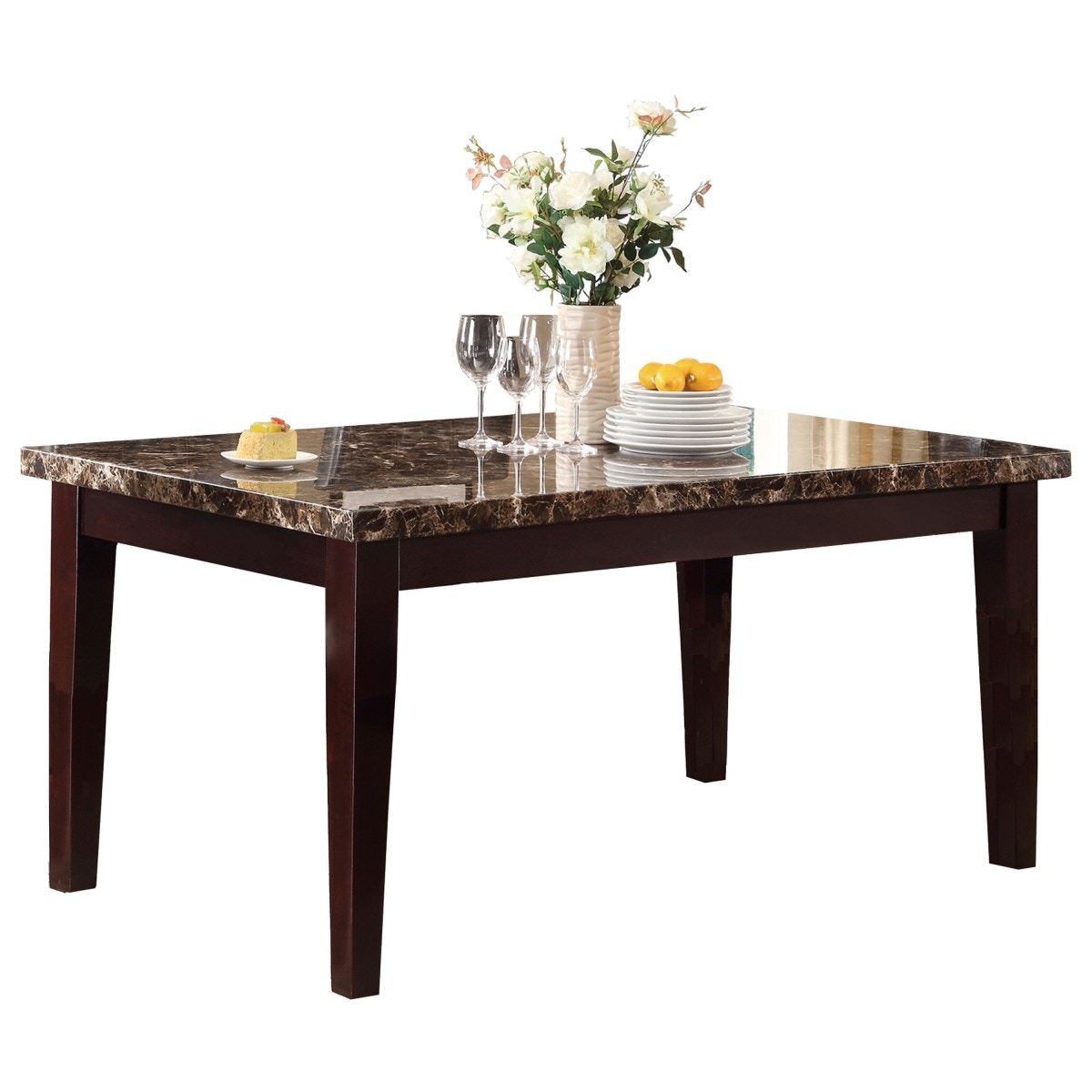 Homelegance Casual Dining Dining Table, Faux Marble Top 2544-64 ...