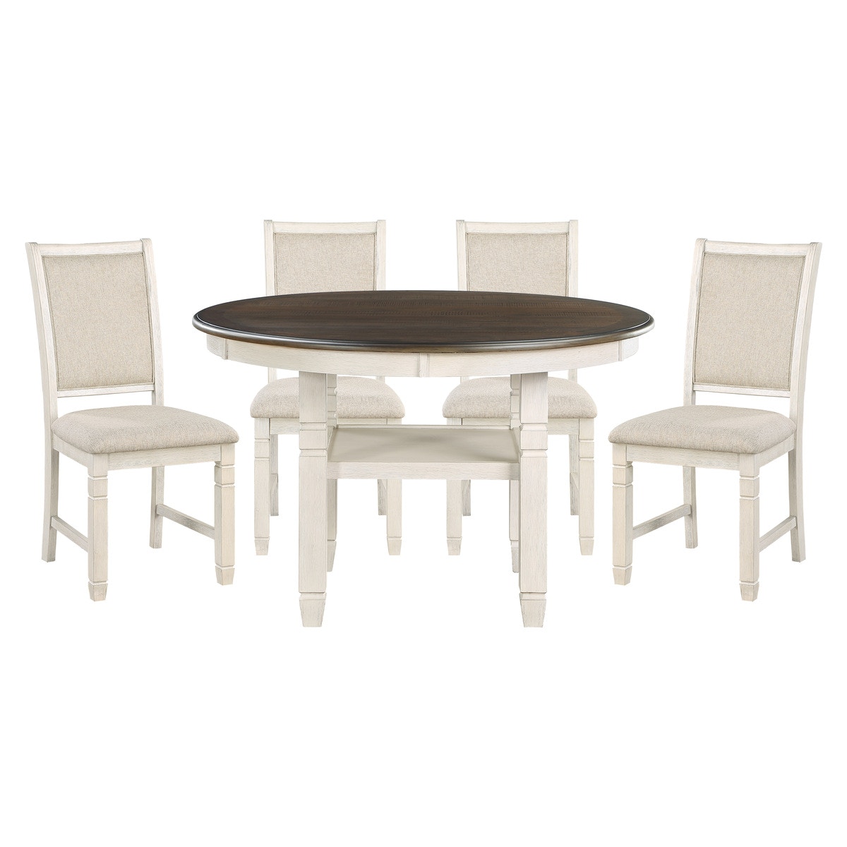 Homelegance Casual Dining 5pc Set (Tb4s) 5800WH-48RDKIT5 - Furniture ...