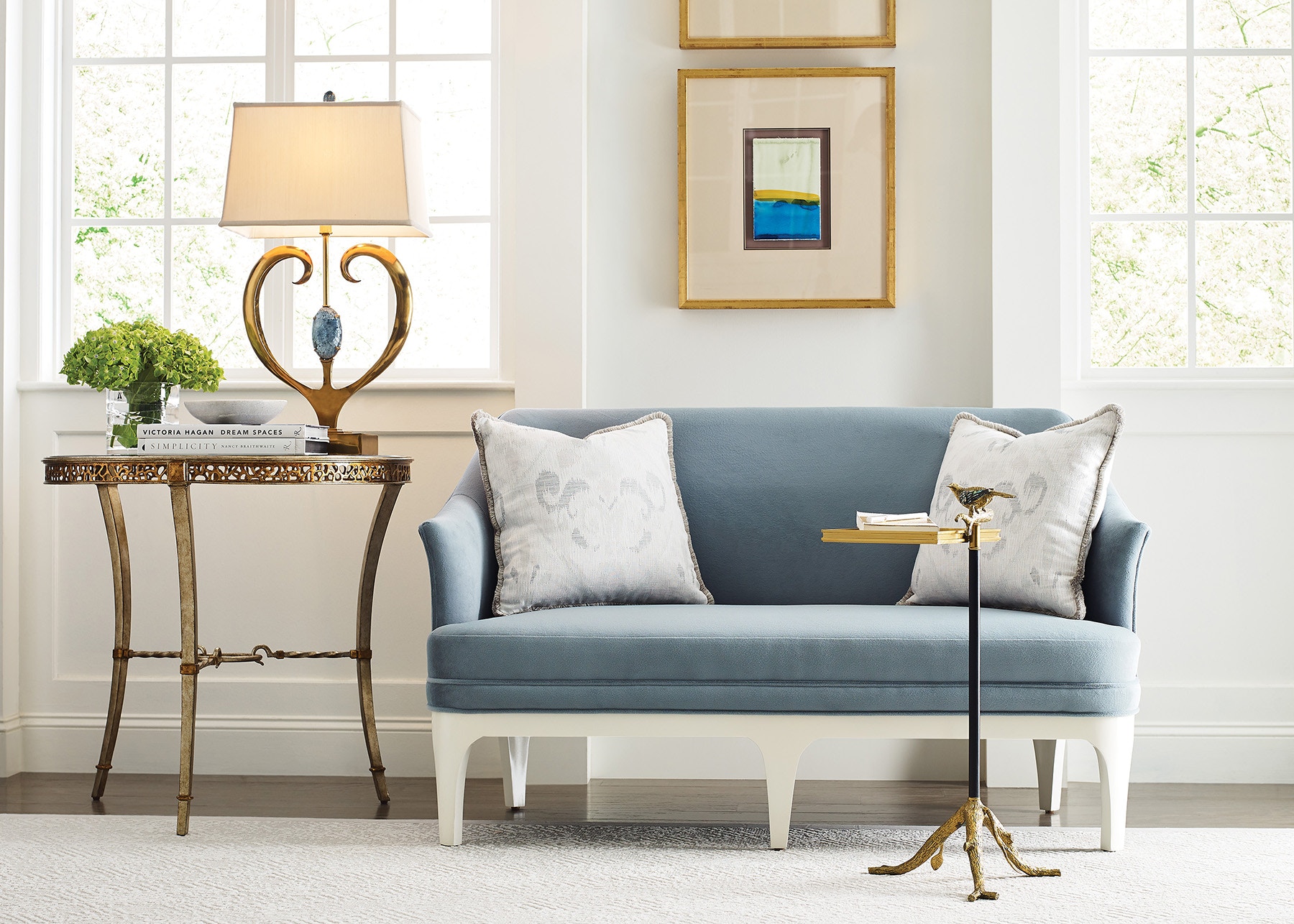 Jessica Charles Living Room Raven Settee 1755 - Stowers Furniture - San ...