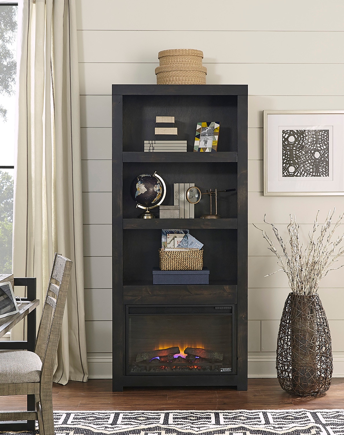 aspenhome Living Room 74" Fireplace Display Case DY3472F/12-GHT - Carol ...