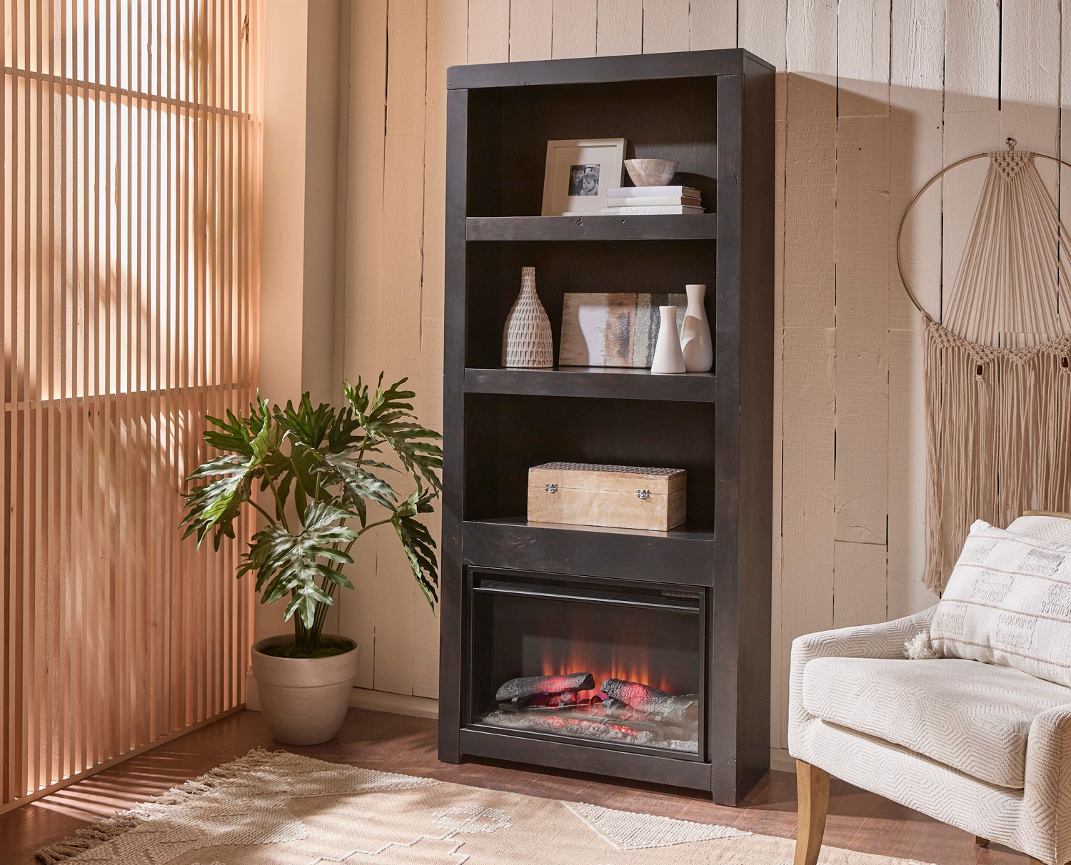 aspenhome Living Room 74 Inch Fireplace Display Case DY3472F/12-GHT ...