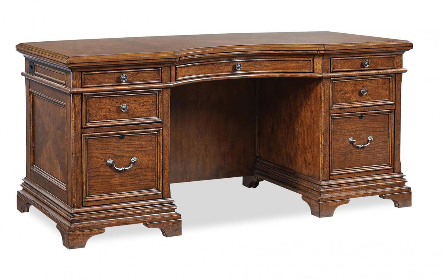 Curved executive desk store