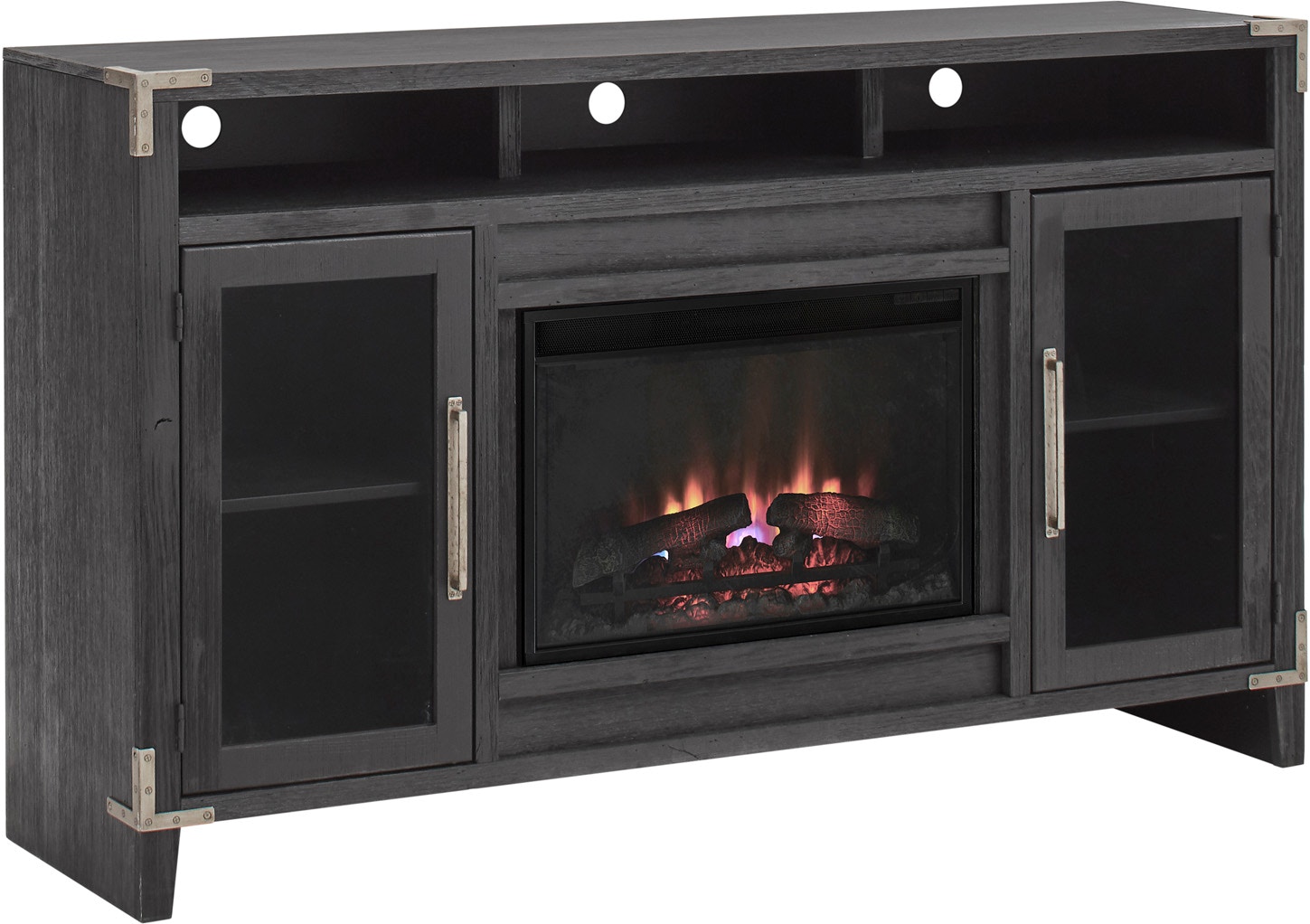 aspenhome Quincy 66 Inch Highboy Fireplace Console WDJ1940-BDL ...